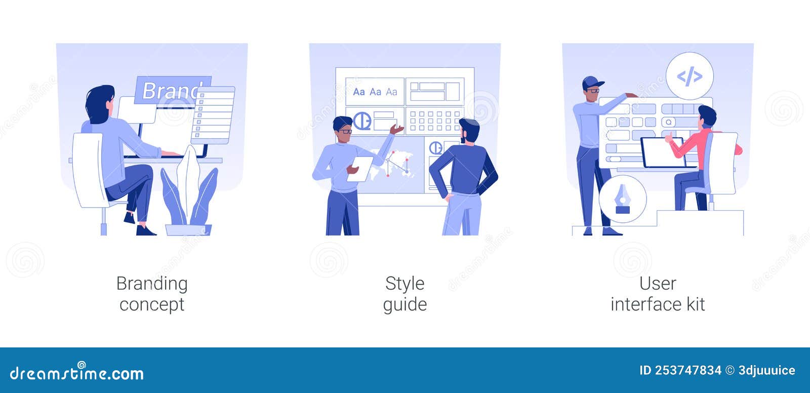 UI Design Isolated Concept Vector Illustrations. Stock Vector ...