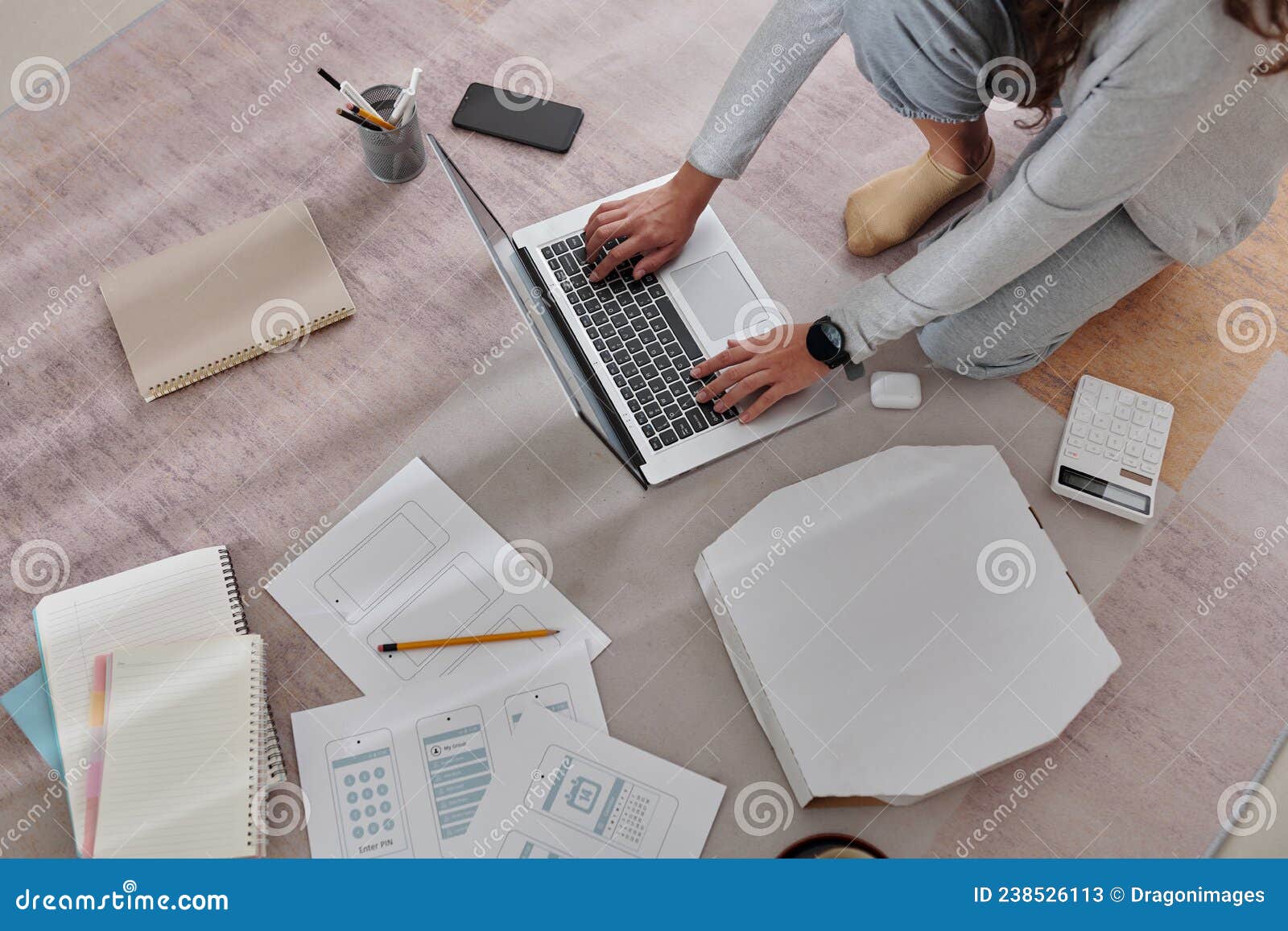 UI Designer Doing Task for School Stock Image - Image of email, laptop ...
