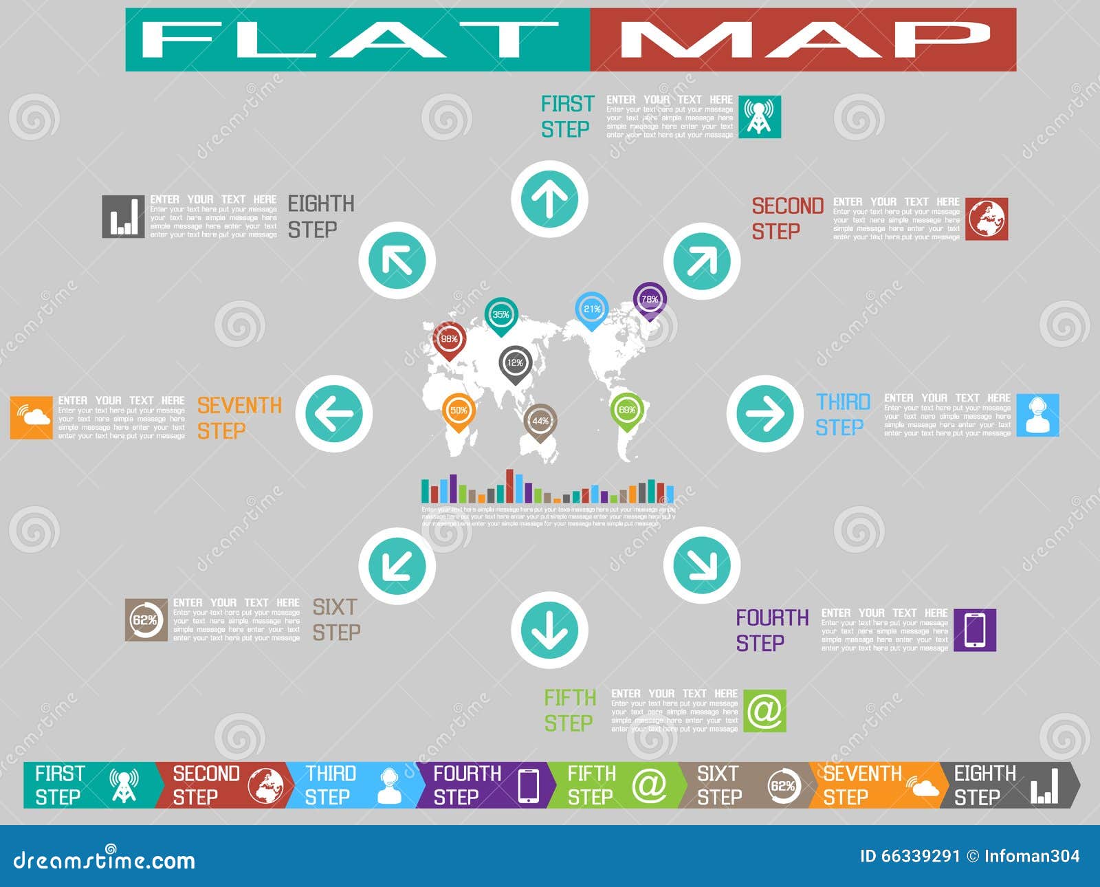 Ui flat design infographic stock vector. Illustration of economics ...