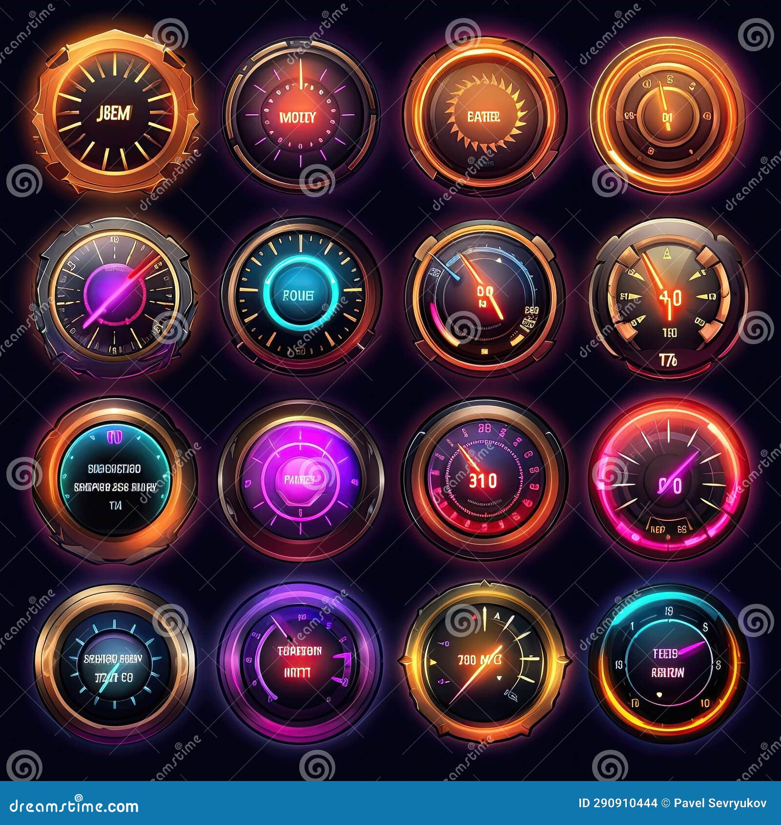 Ui Games Speedometer Ai Generated Stock Photo - Image of engine ...