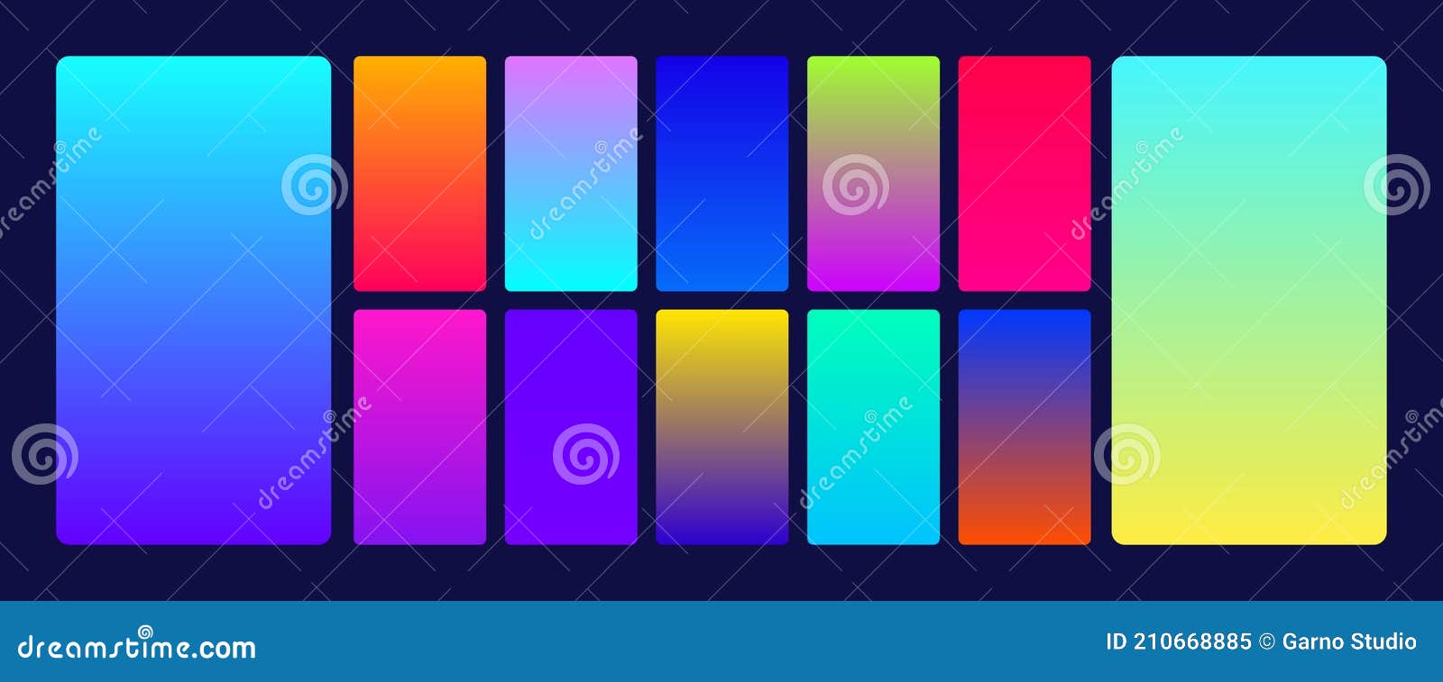 UI Gradient Wallpaper Set Vector Illustration Stock Vector ...