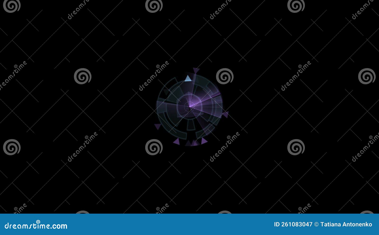 UI HUD Circle Information Blocks, Construction of Letters and Numbers ...