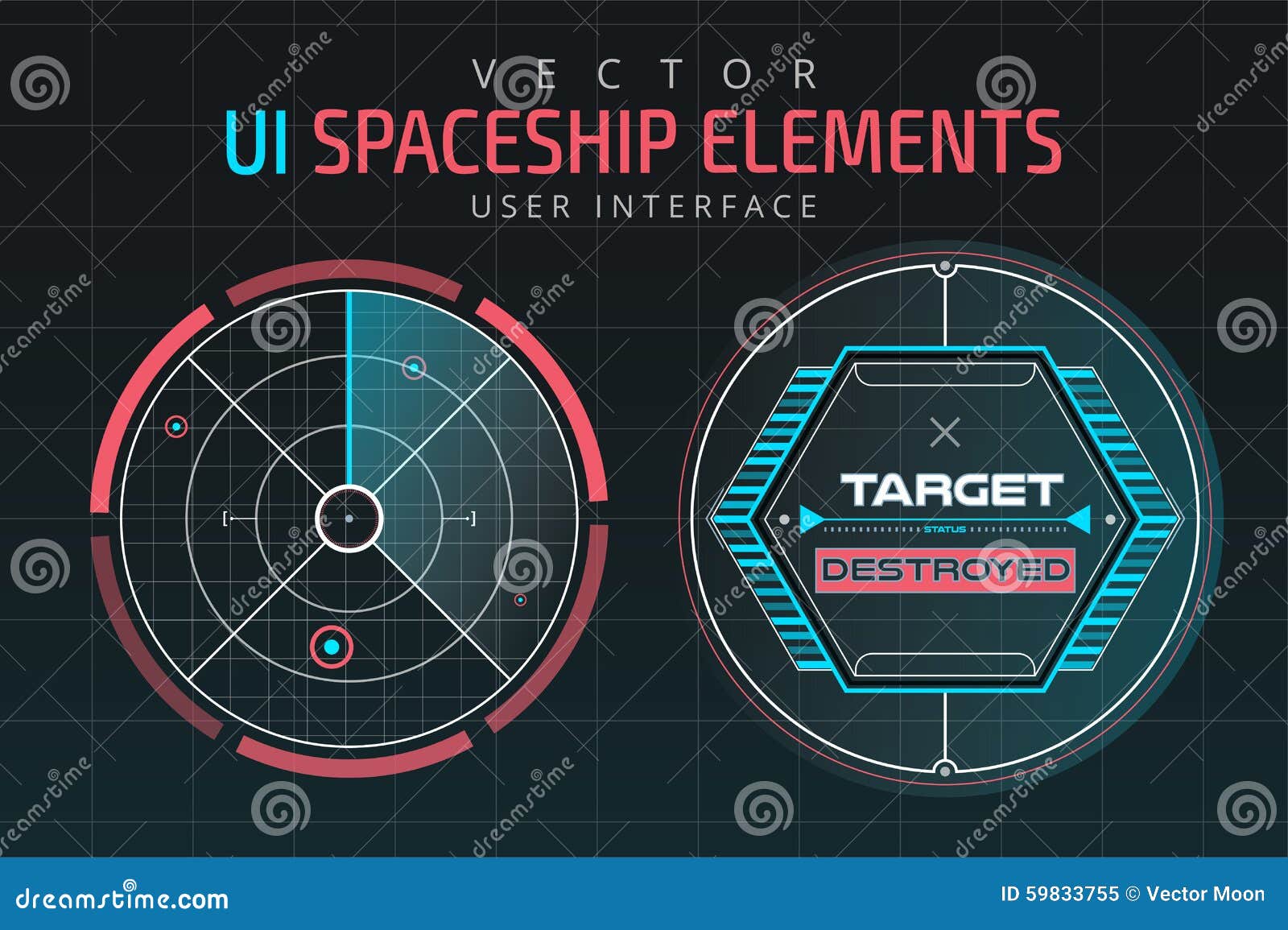 UI Hud Infographic Interface Web Elements Stock Vector - Illustration ...