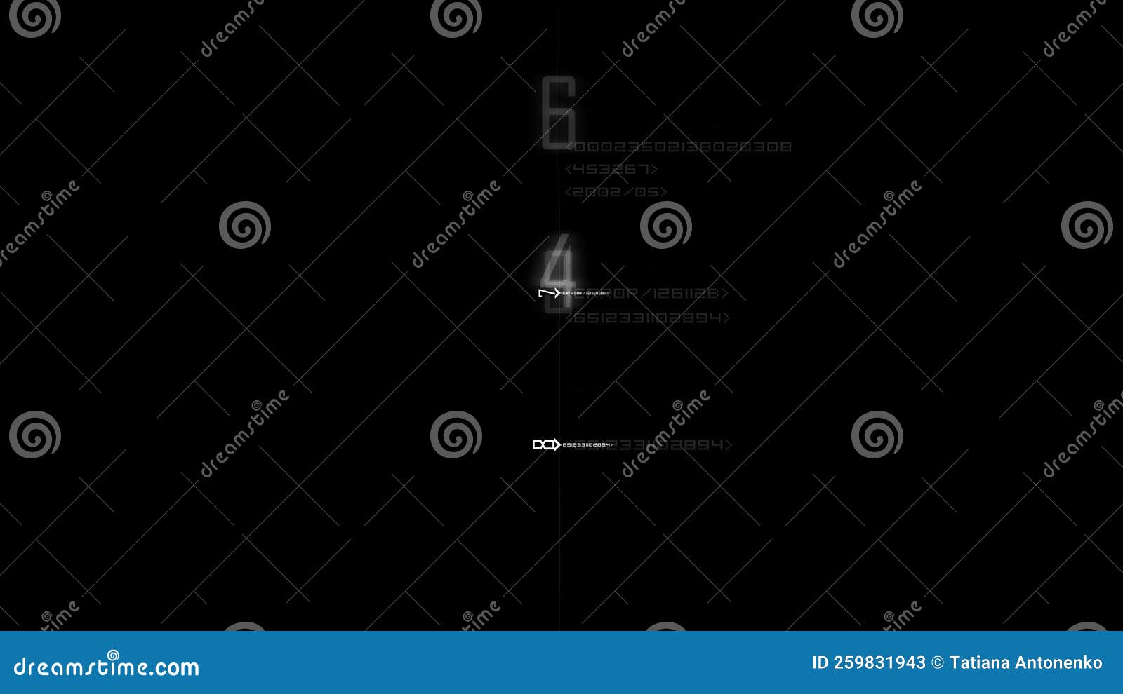 UI HUD Information Blocks, Construction of Letters and Numbers ...