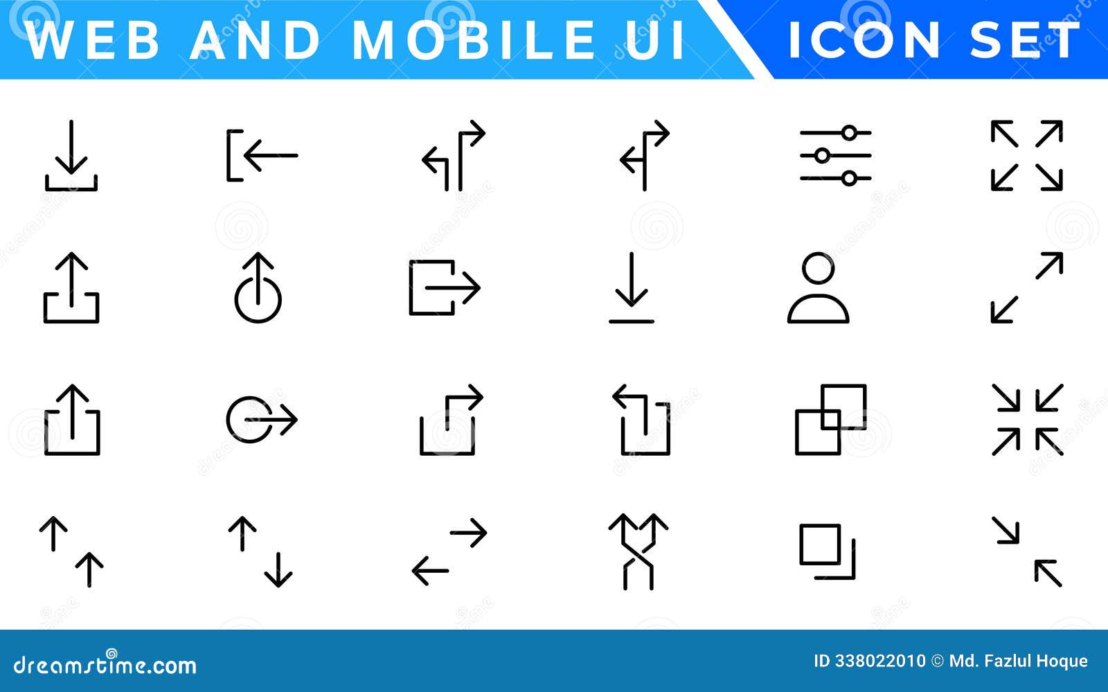 UI Icons Set. Vector. for Mobile, Web, Social Media, Business. User ...