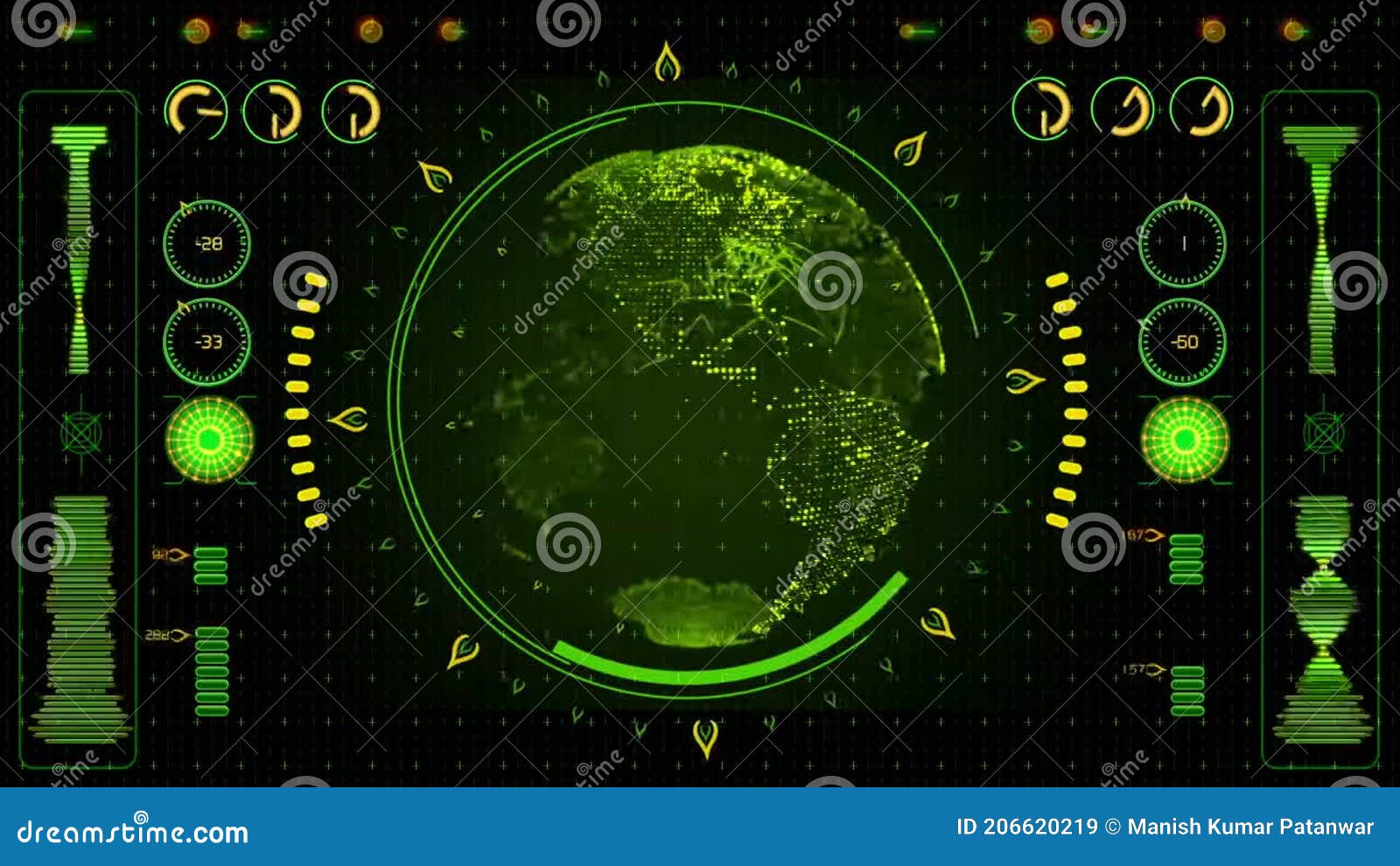 Ui Interface Background with Hologram Display Stock Video - Video of ...