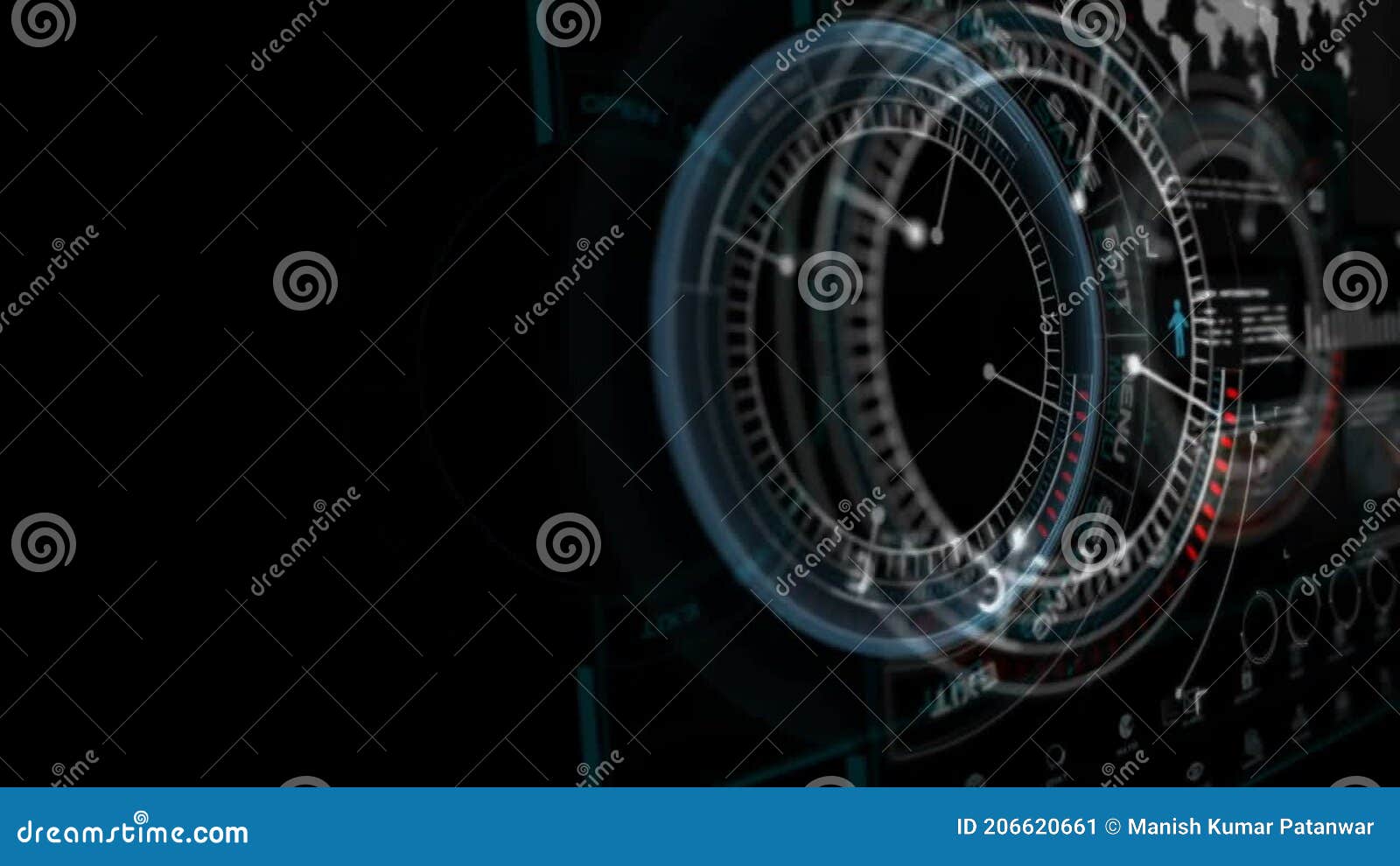 Ui Interface Background with Hologram Display Stock Video - Video of ...