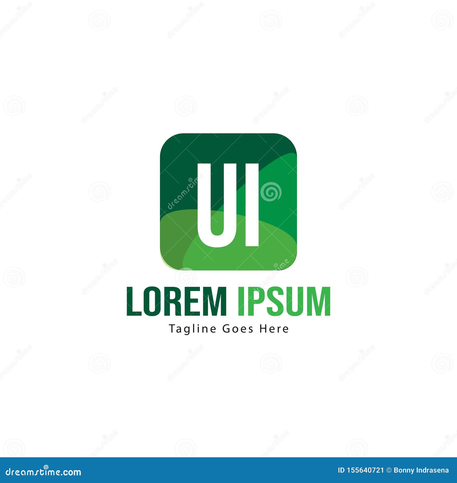 UI Letter Logo Design. Creative Modern UI Letters Icon Illustration ...
