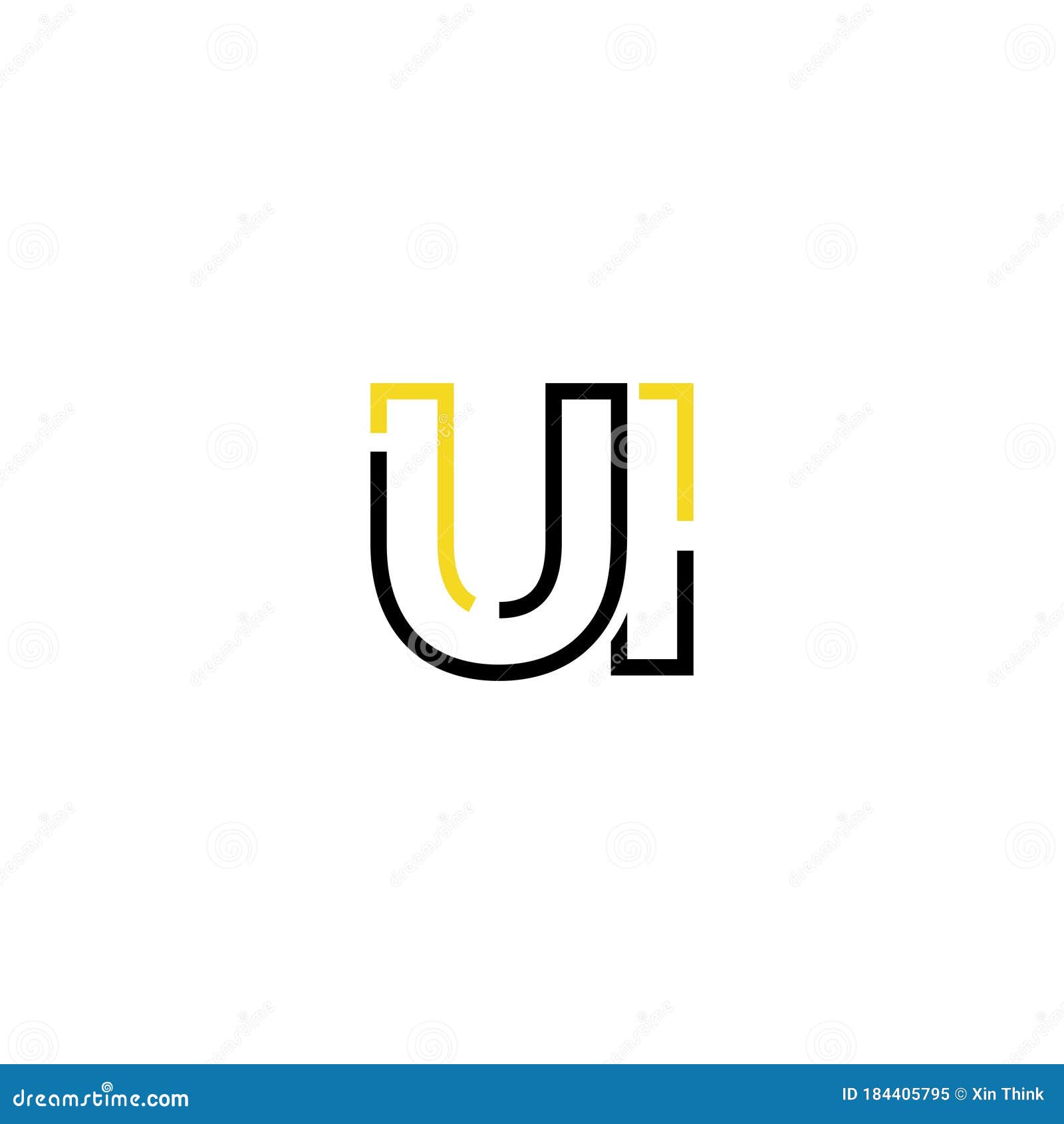 UI Letter Logo Icon Design Template Elements Stock Vector ...