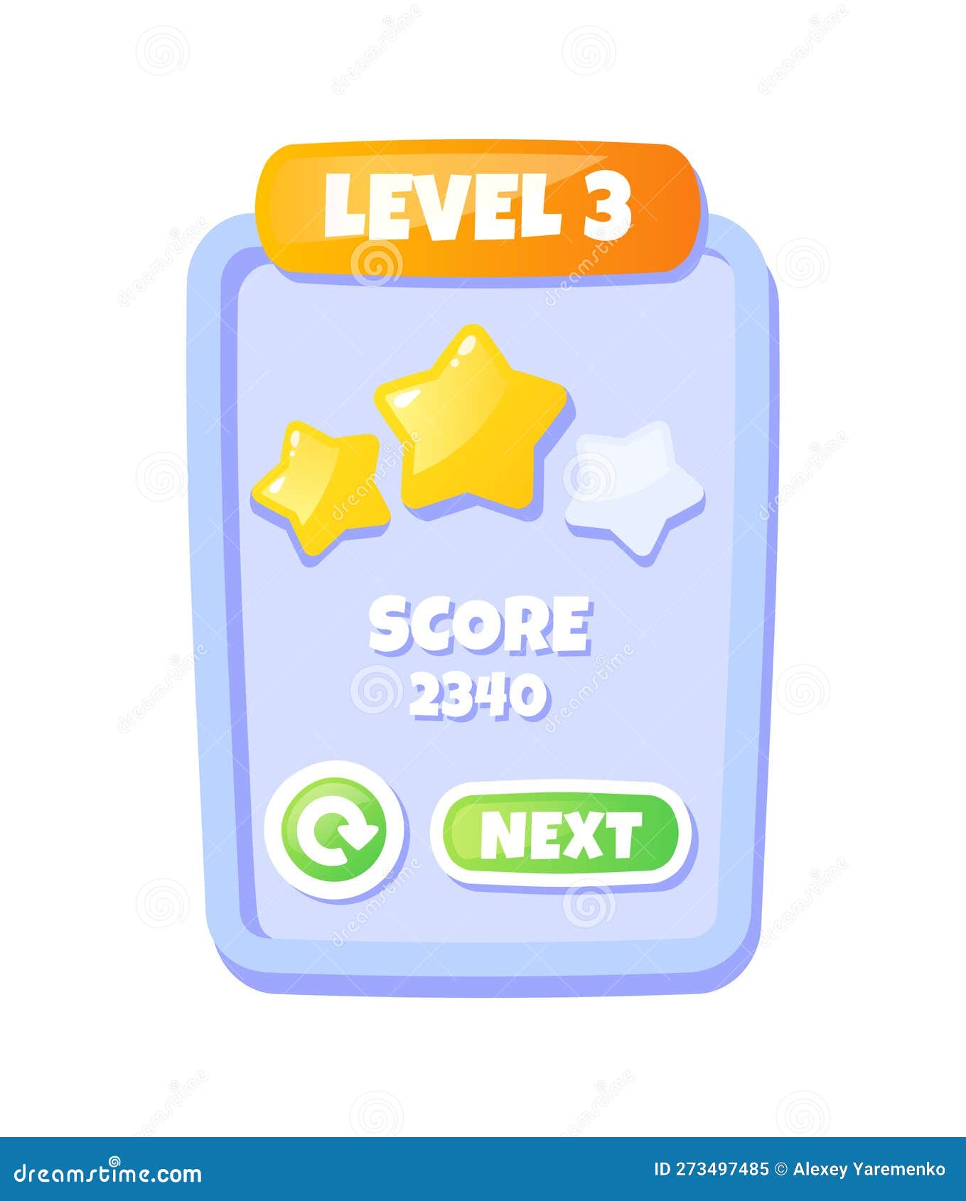 UI level panel for game stock illustration. Illustration of progress ...