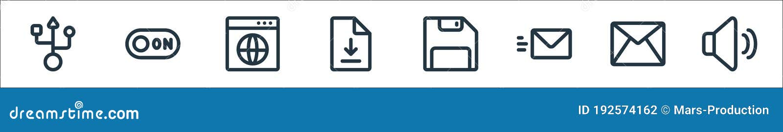 Ui line icons. linear set stock vector. Illustration of browser - 192574162