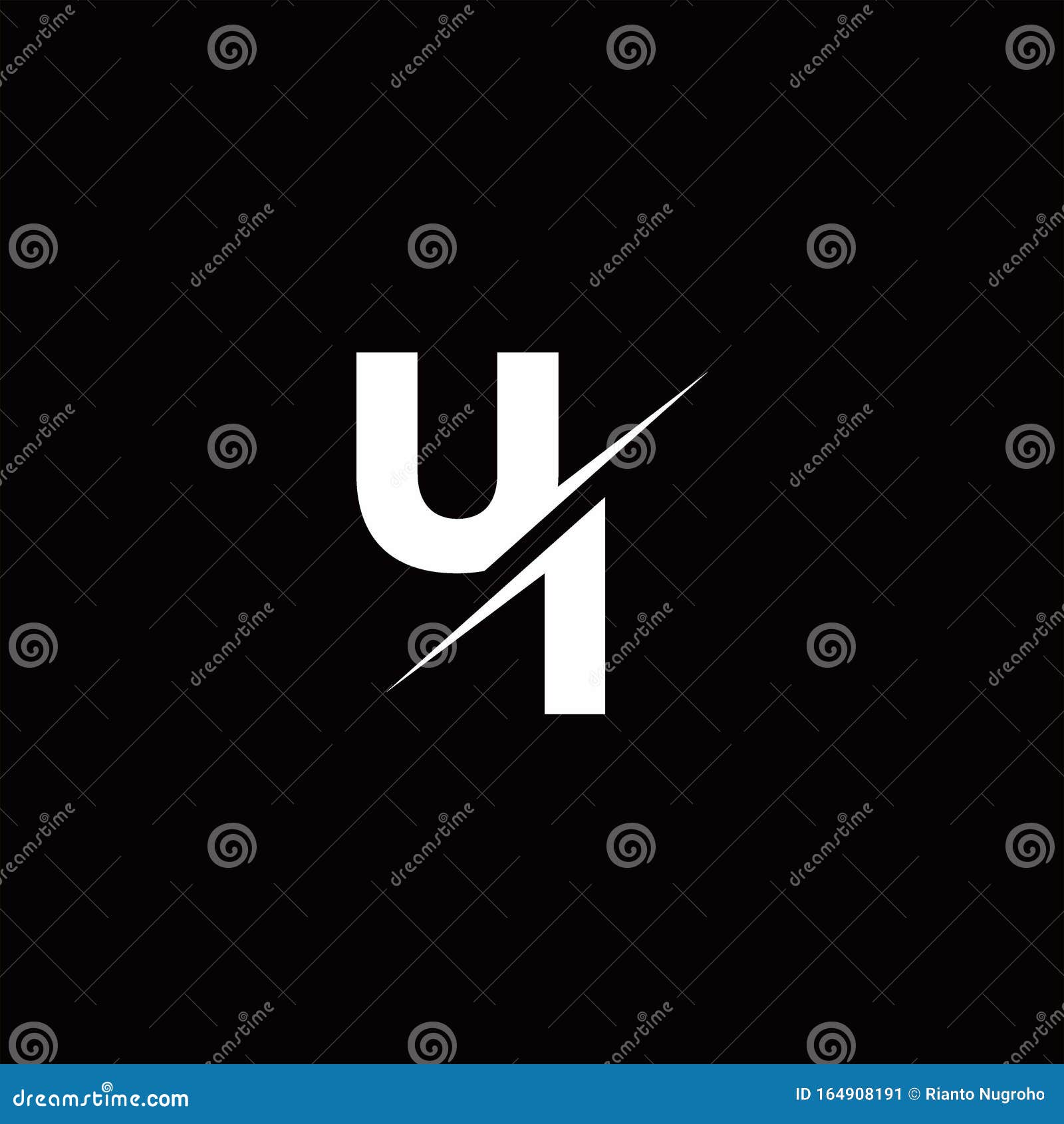 UI Logo Letter Monogram Slash with Modern Logo Designs Template Stock ...