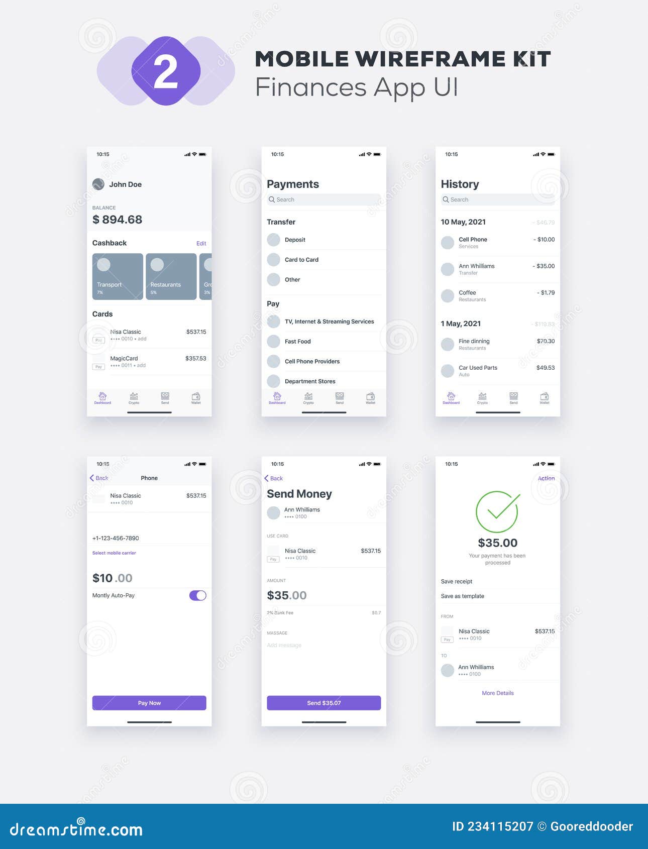 UI Mobile App. Business UX, GUI Design Elements. Mobile Application Template Layout. Stock ...