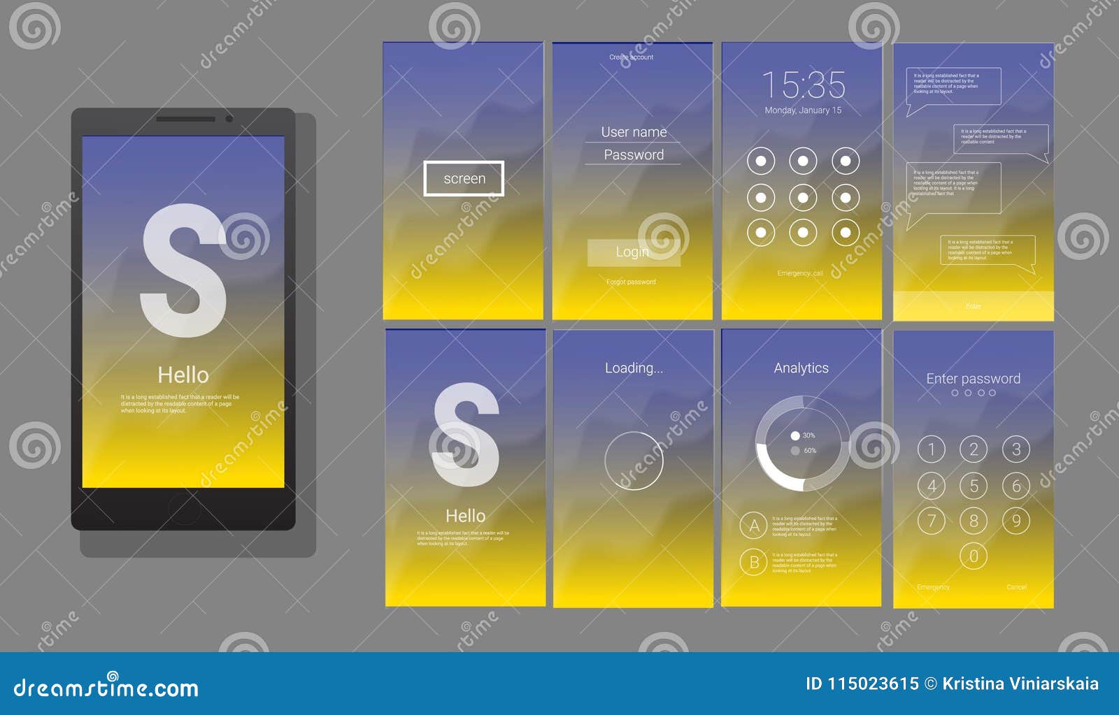 UI Moderno, Projeto Do Vetor Da Tela Do GUI Ilustração do Vetor ...