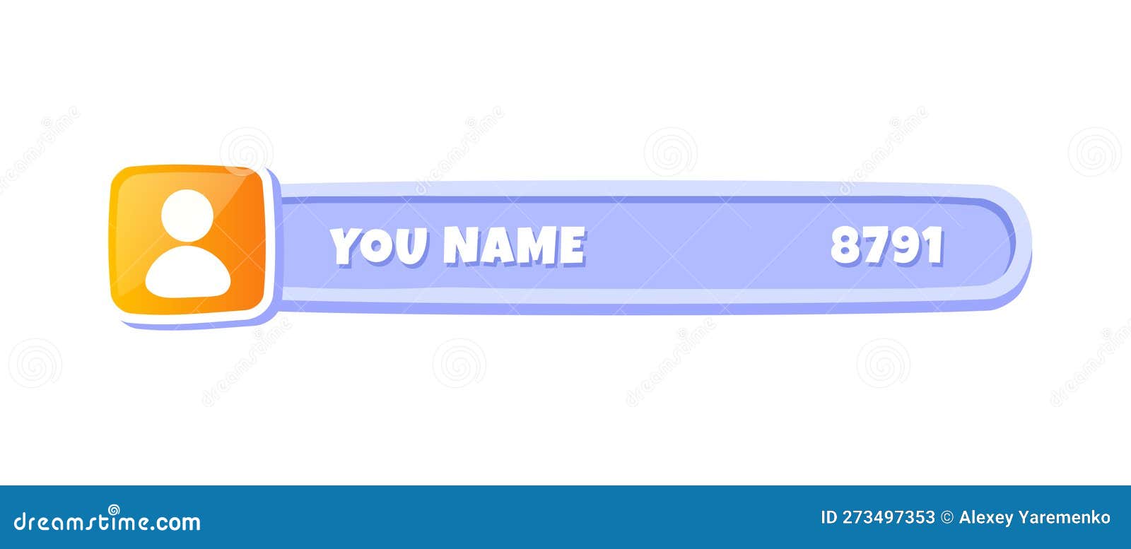 UI name panel for game stock illustration. Illustration of name - 273497353