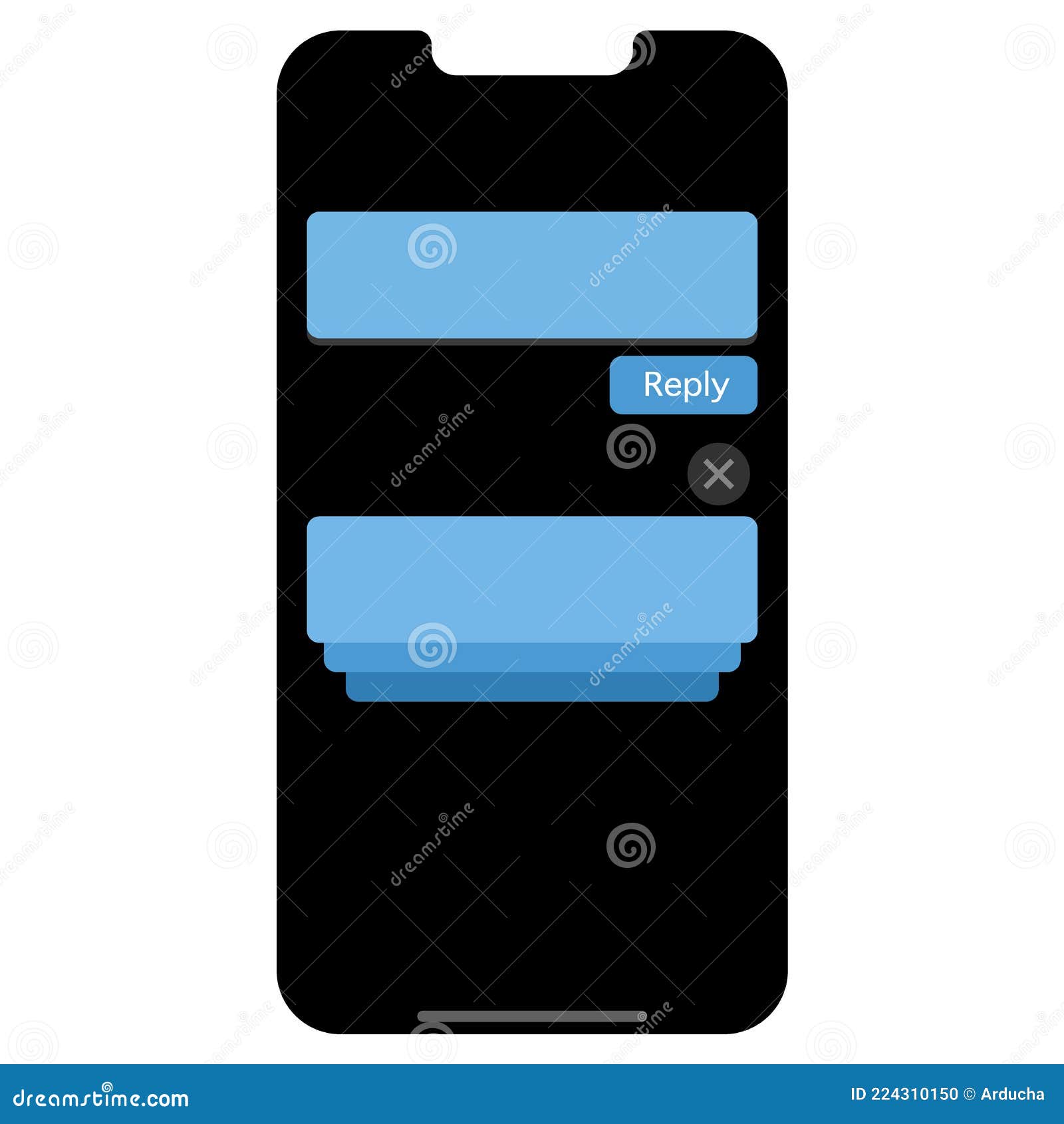 Ui Notification Mobile App Icon. Doodle Icon Drawing Stock Vector ...