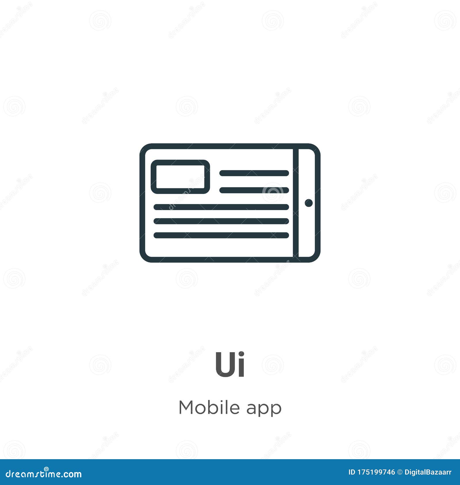 Ui Outline Vector Icon. Thin Line Black Ui Icon, Flat Vector Simple ...