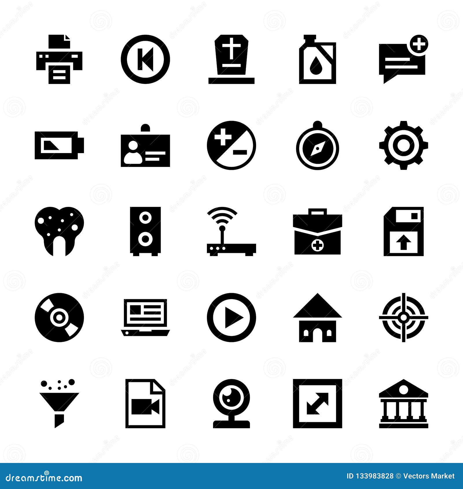 UI pack of Icons stock illustration. Illustration of file - 133983828