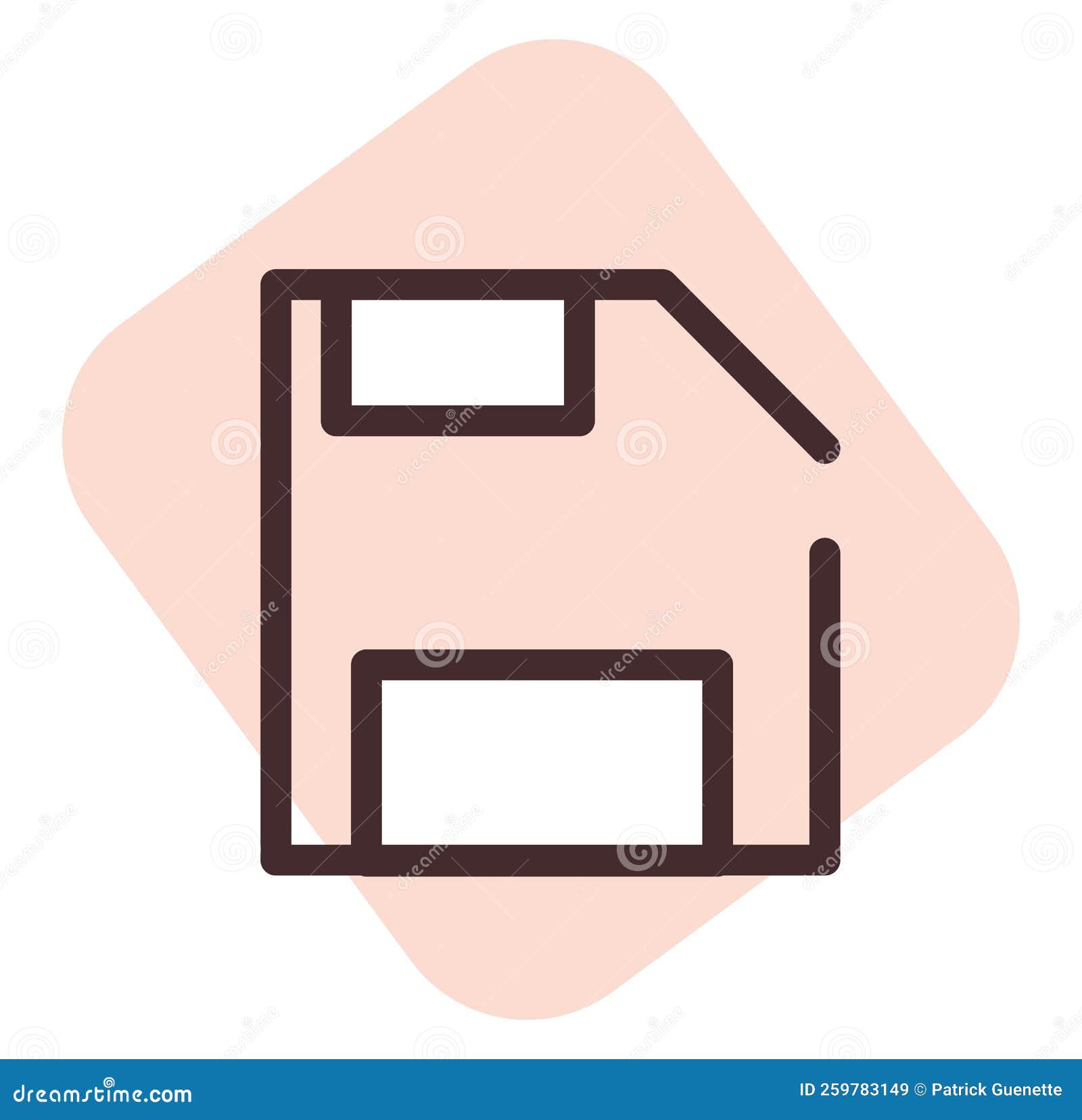 UI saved document, icon stock vector. Illustration of white - 259783149
