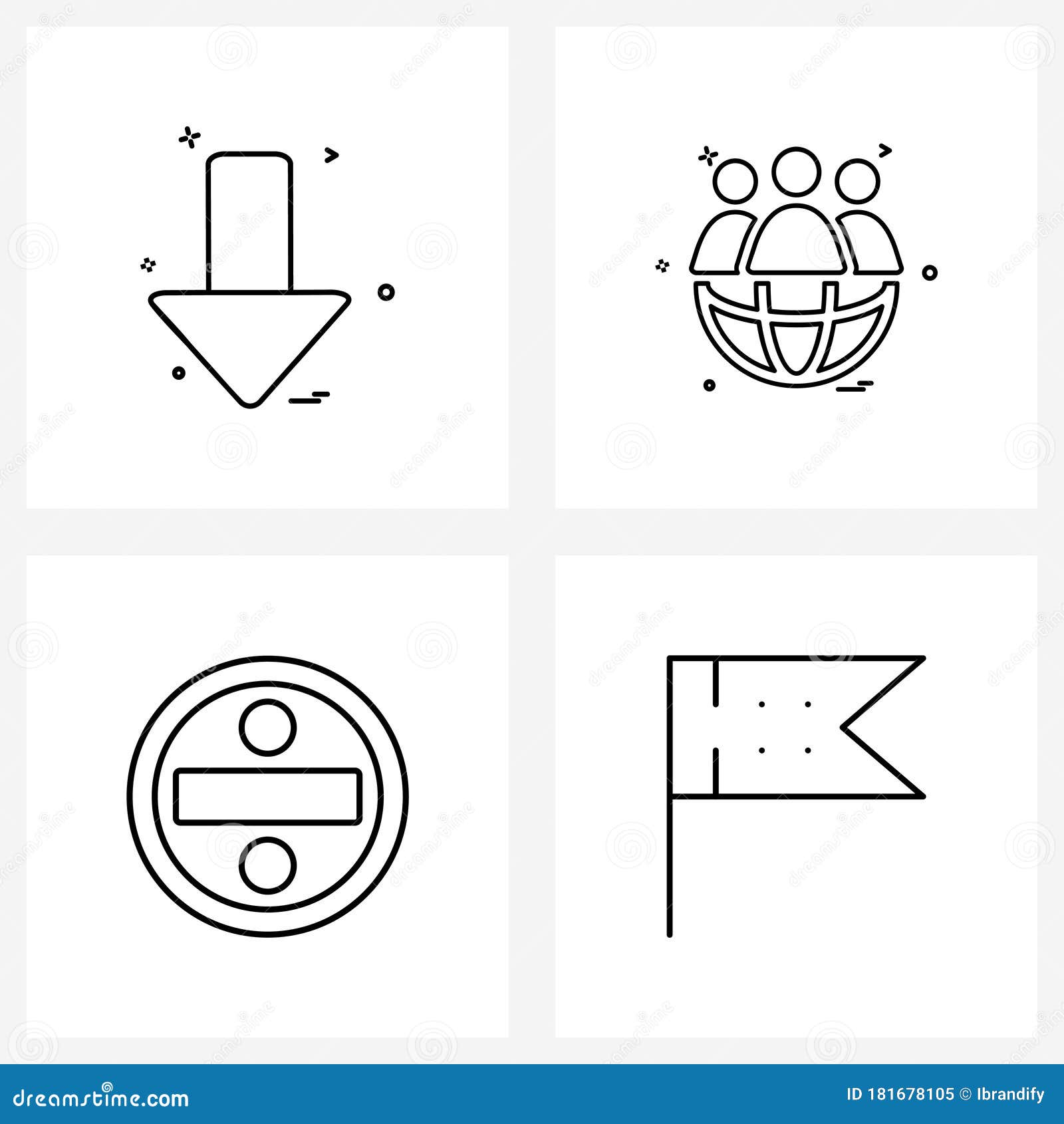 Arrow Divided In Two Arrows. Template, Scheme, Diagram, Chart, Graph ...