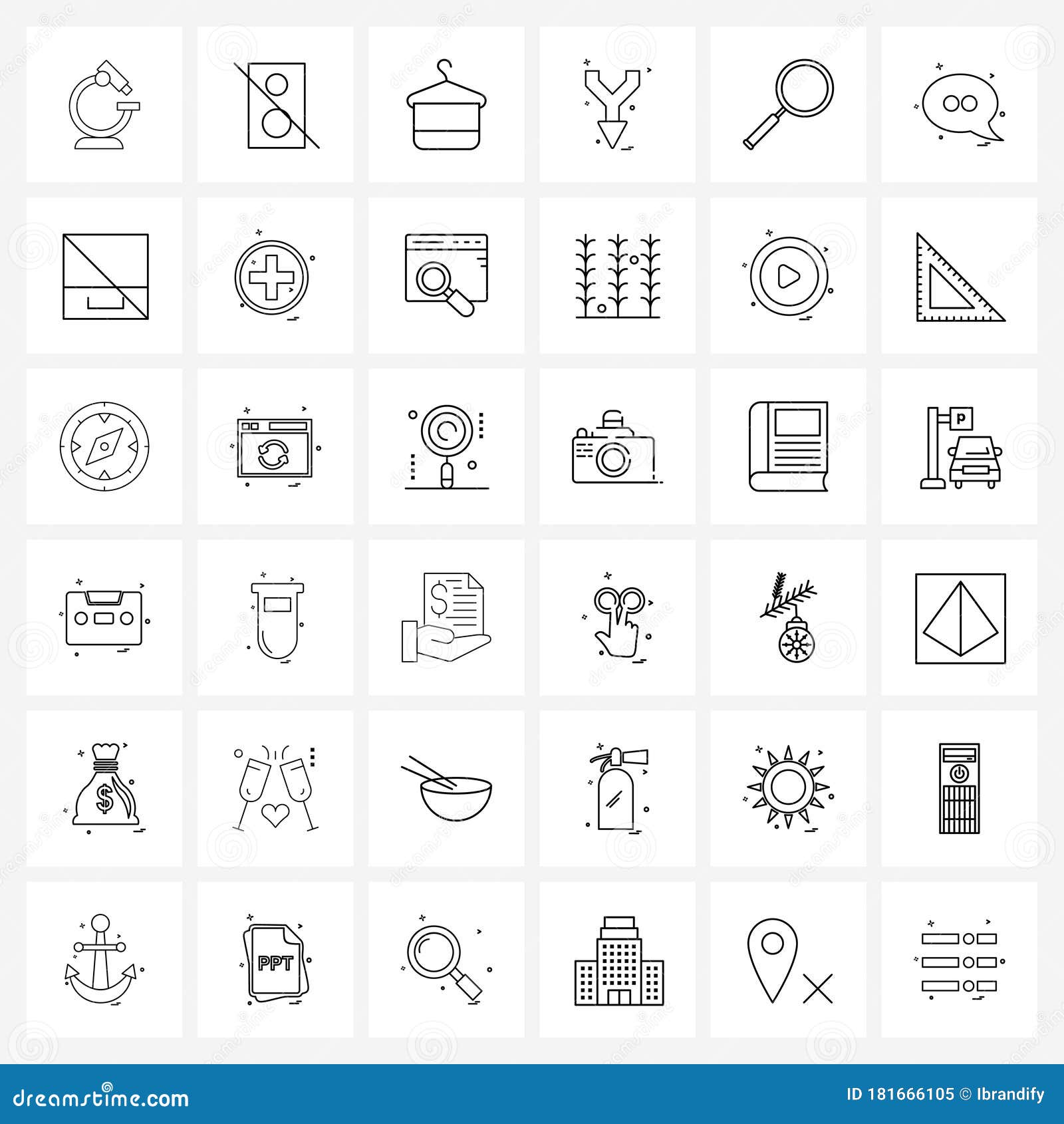 UI Set of 36 Basic Line Icons of Search, Arrow, Disable, Arrow, Beauty ...