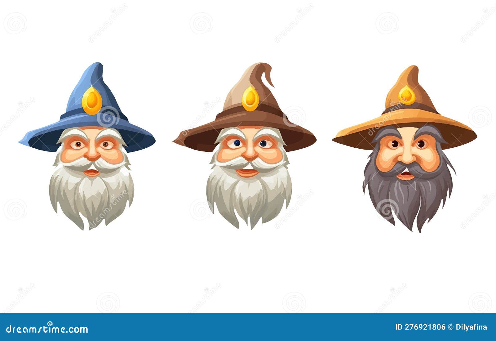 Wizard With Gray Haired Beard Raising Hands Pronounce Magic Spell ...