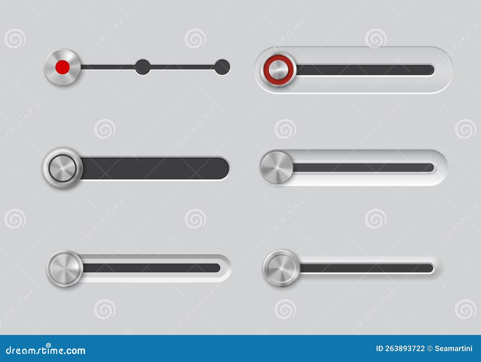 UI Slider, Interface or Volume Control Bar Buttons Stock Vector ... UI Slider, Interface or Volume Control Bar Buttons Stock Vector ...