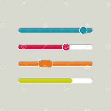 UI sliders set. Vector stock vector. Illustration of button - 50325322