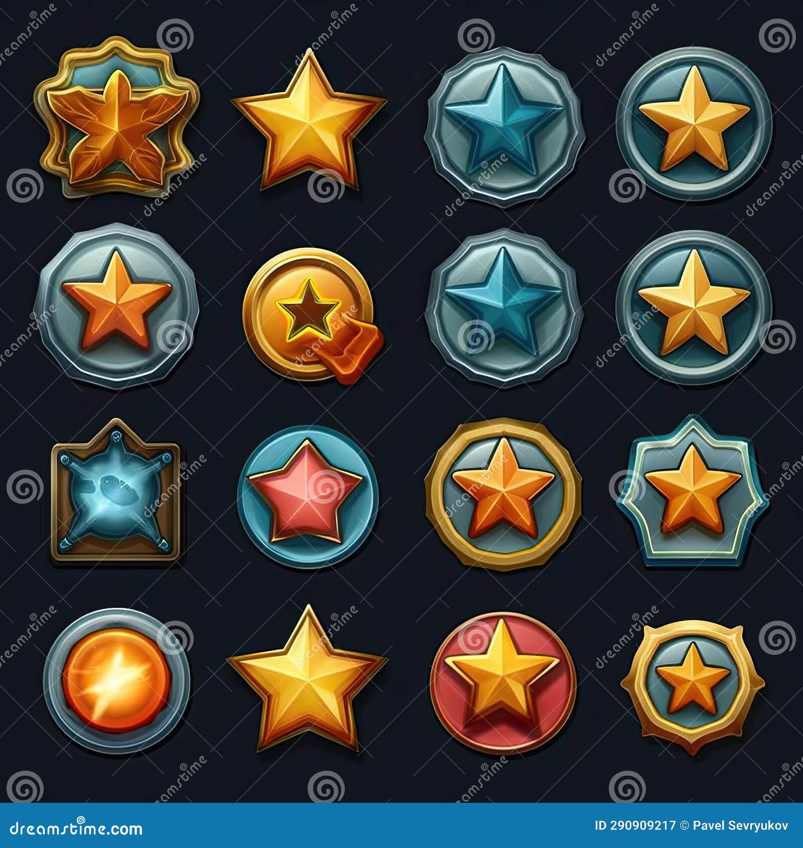 Ui star game ai generated stock image. Image of sign - 290909217