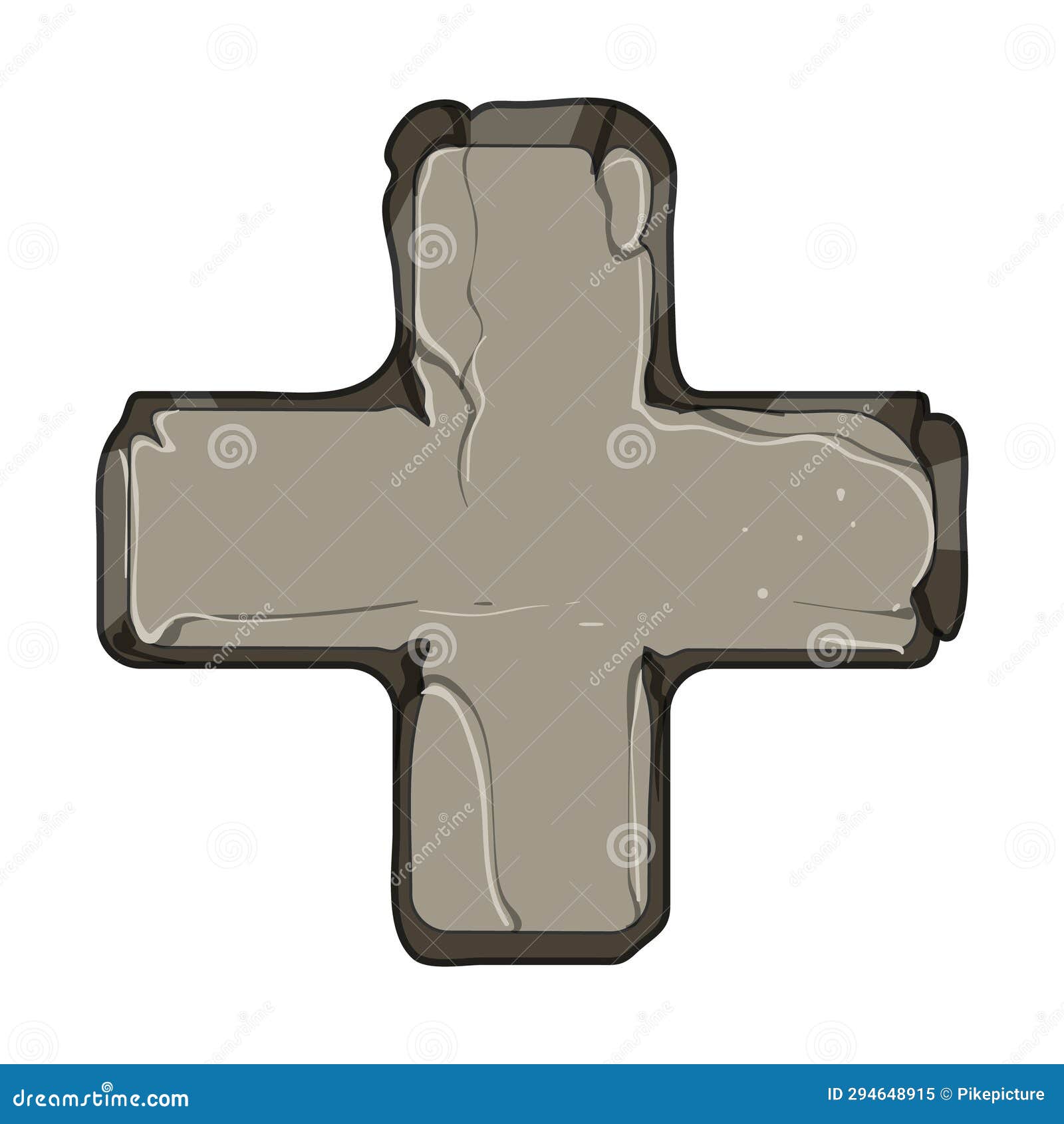 Ui Stone Button Cartoon Vector Illustration Stock Illustration ...