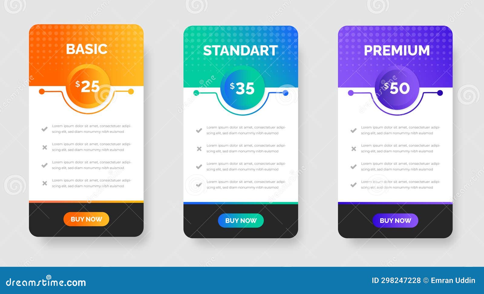UI UX App Pricing Chart Table Subscription Design or Website Pricing ...