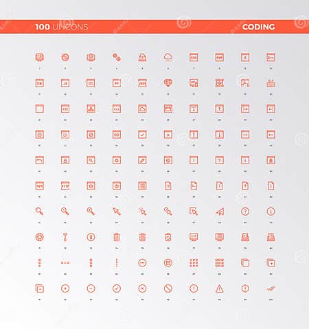 UI UX Code Production Icons Stock Vector - Illustration of operation ...