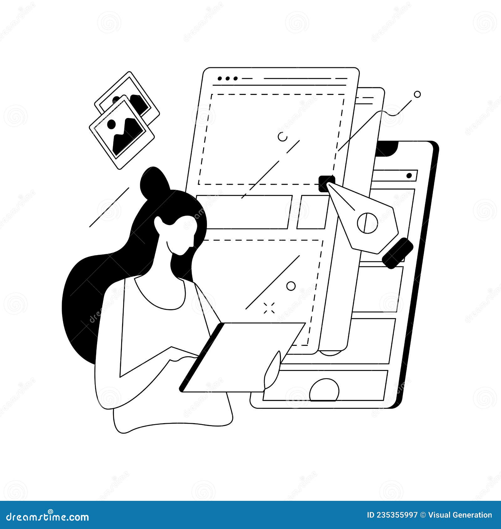 UI and UX Design Abstract Concept Vector Illustration. Stock Vector ...