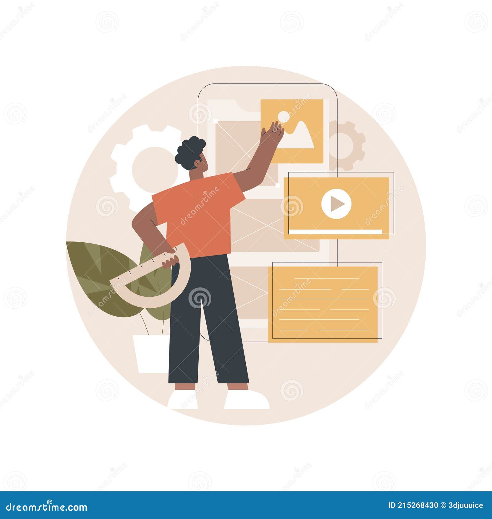 UI and UX Design Abstract Concept Vector Illustration. Stock Vector ...