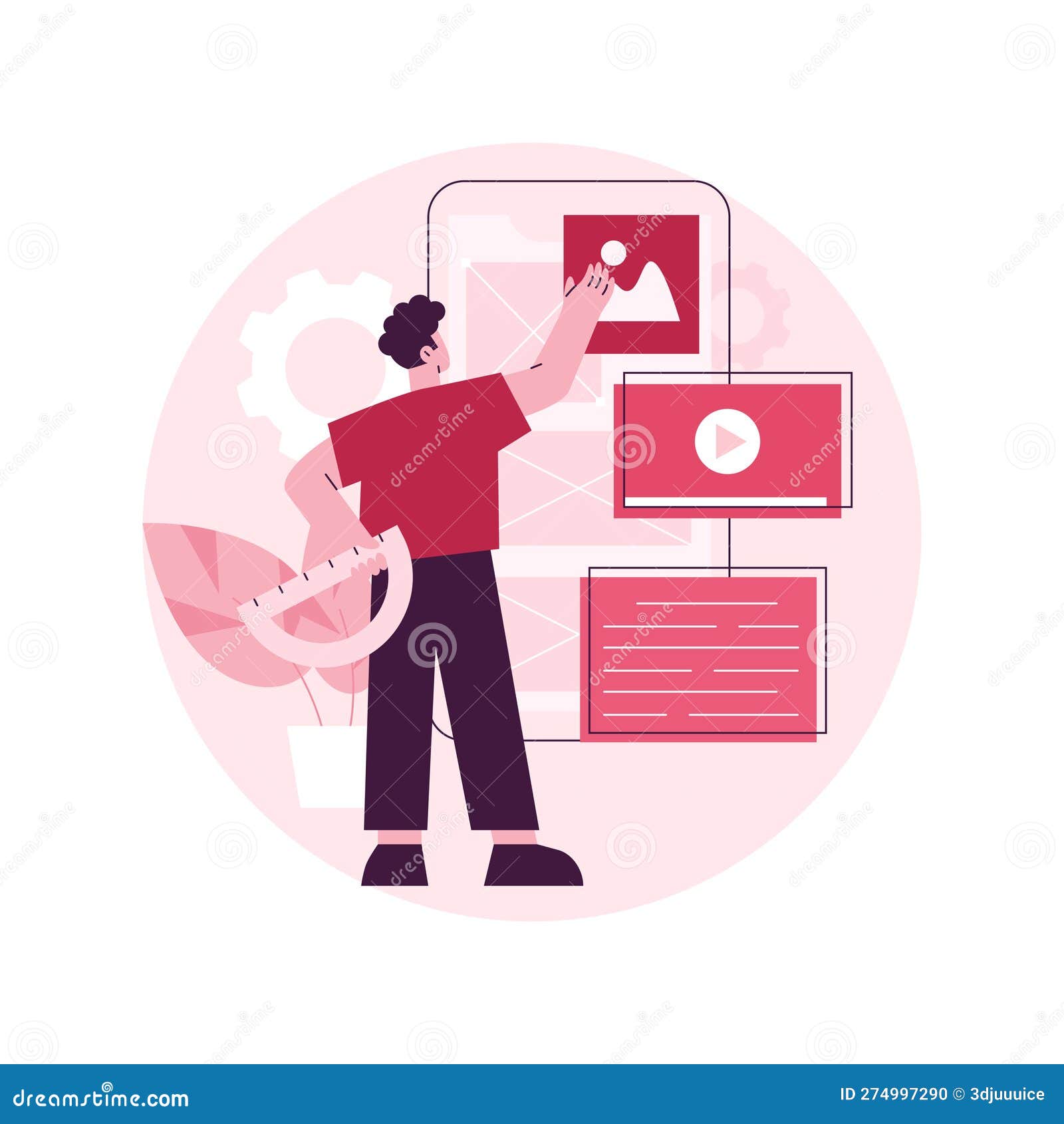 Ui And Ux Design Abstract Concept Vector Illustration Stock Vector Illustration Of Mobile