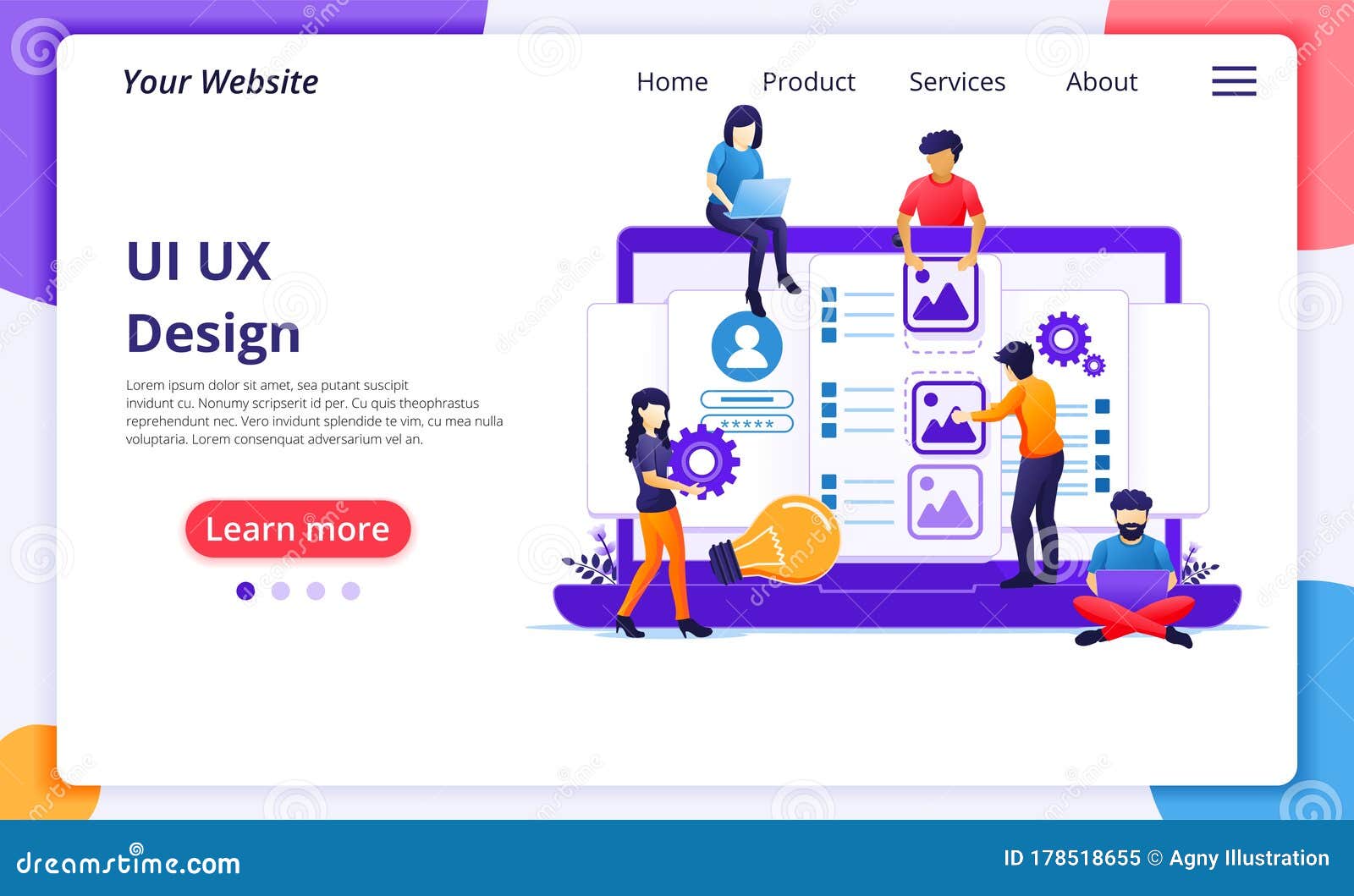 UI UX Design Concept, People Creating an Application Design, Content ...