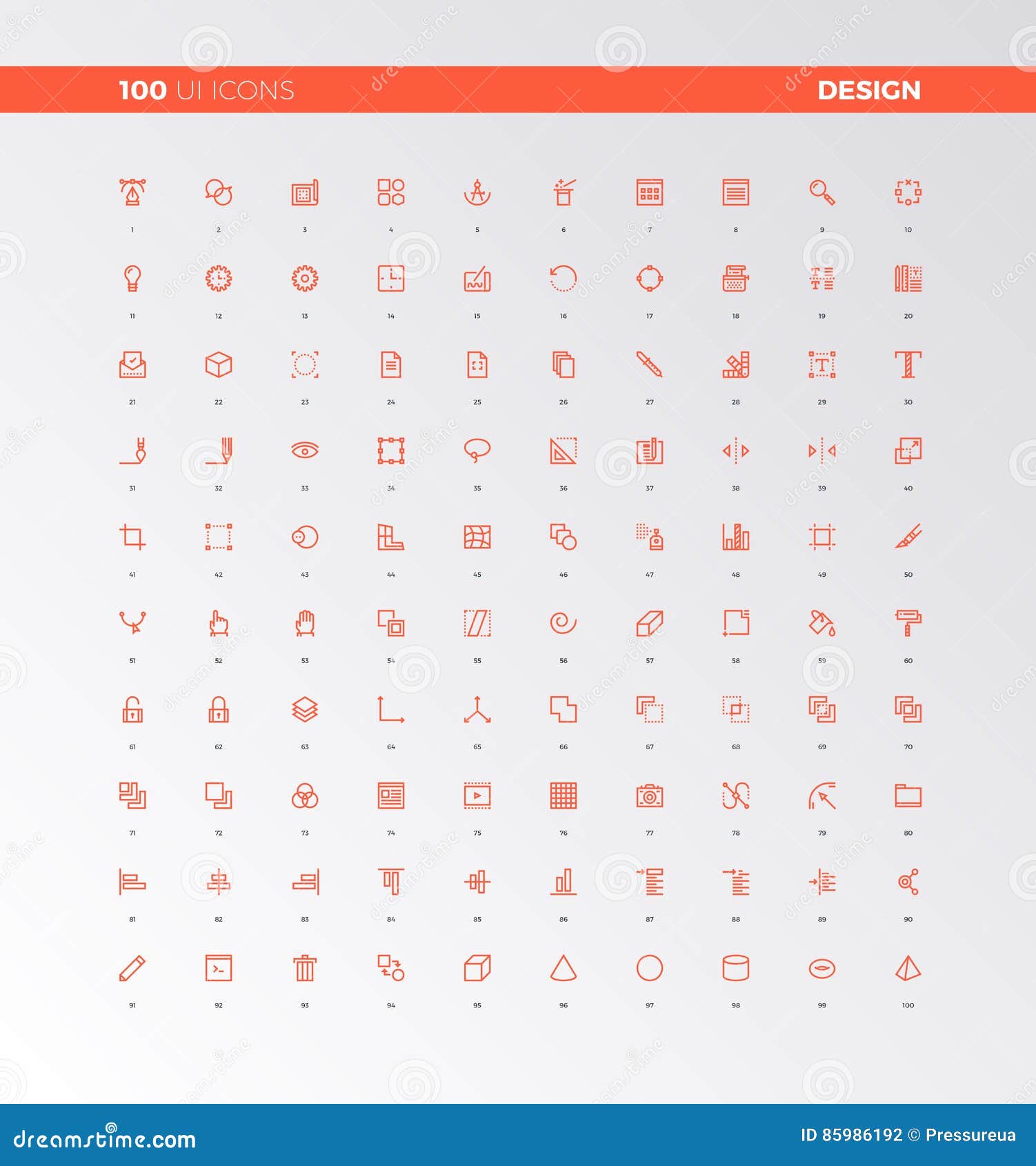 UI UX Design Elements Icons Stock Vector - Illustration of custom ...