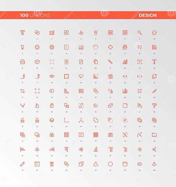 UI UX Design Elements Icons Stock Vector - Illustration of custom ...