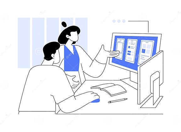 UI UX Design Software Isolated Cartoon Vector Illustrations. Stock ...