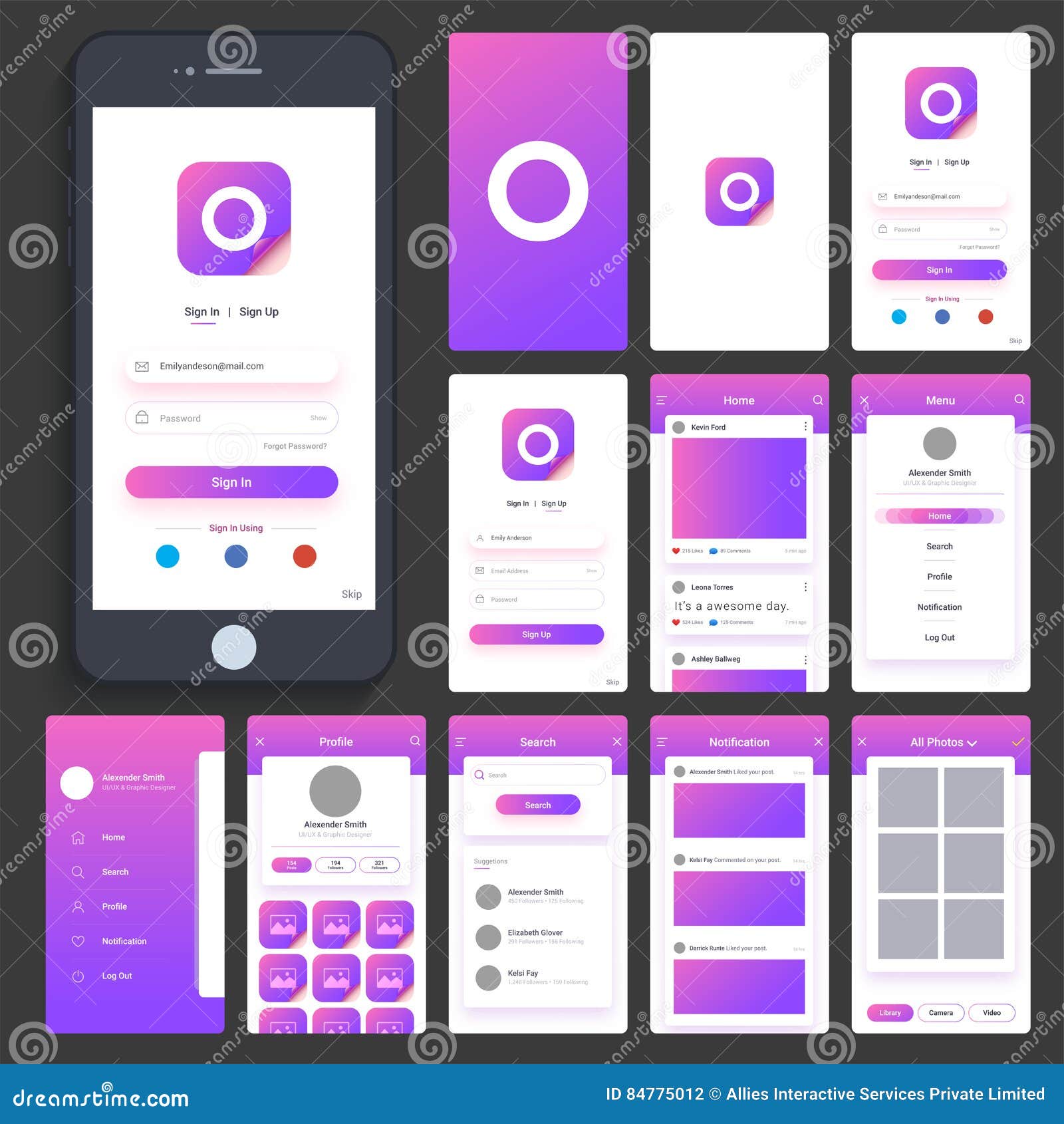 UI, UX and GUI for Mobile Apps. Stock Illustration - Illustration of ...