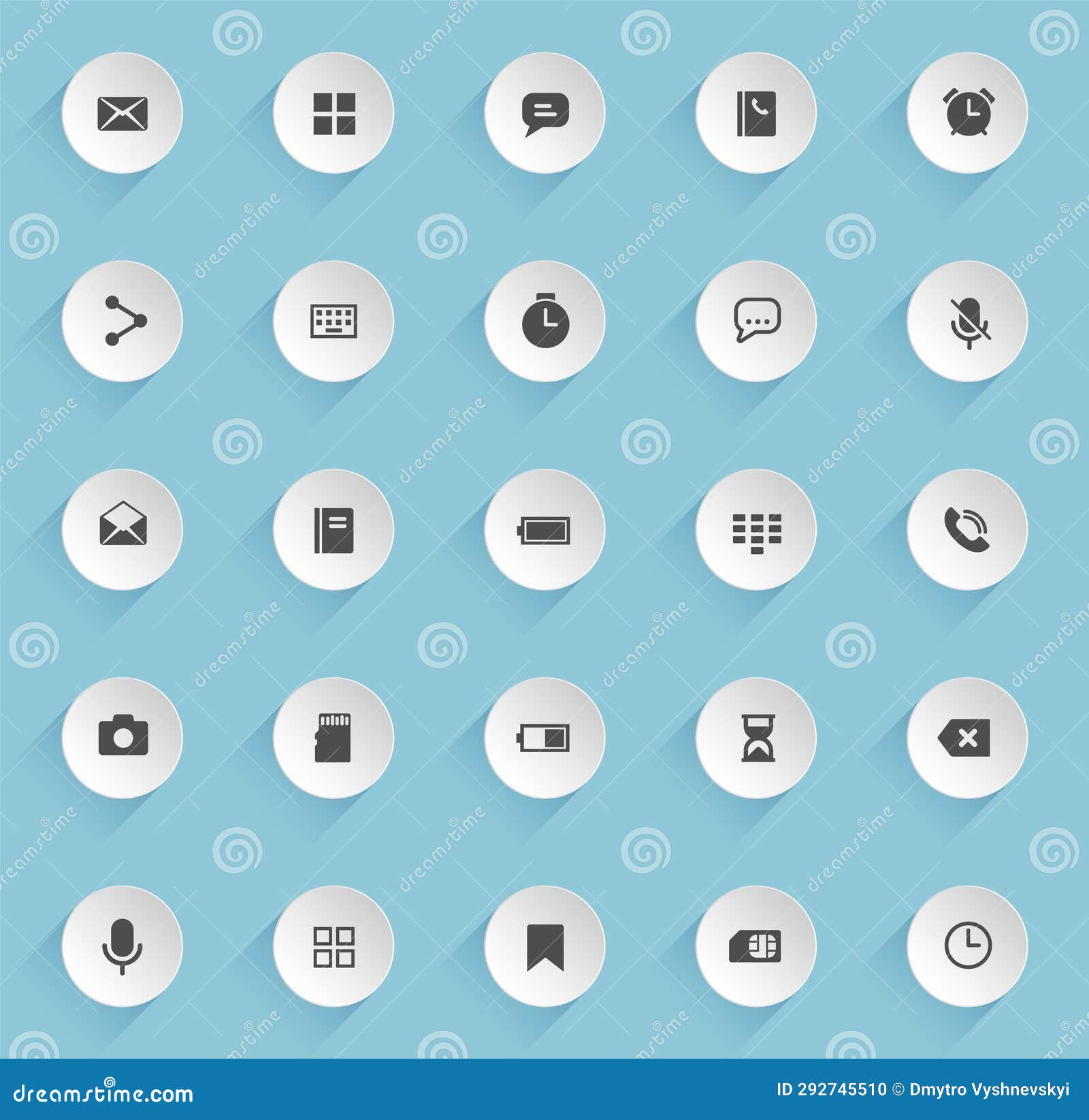 Ui vector icons stock illustration. Illustration of mobile - 292745510