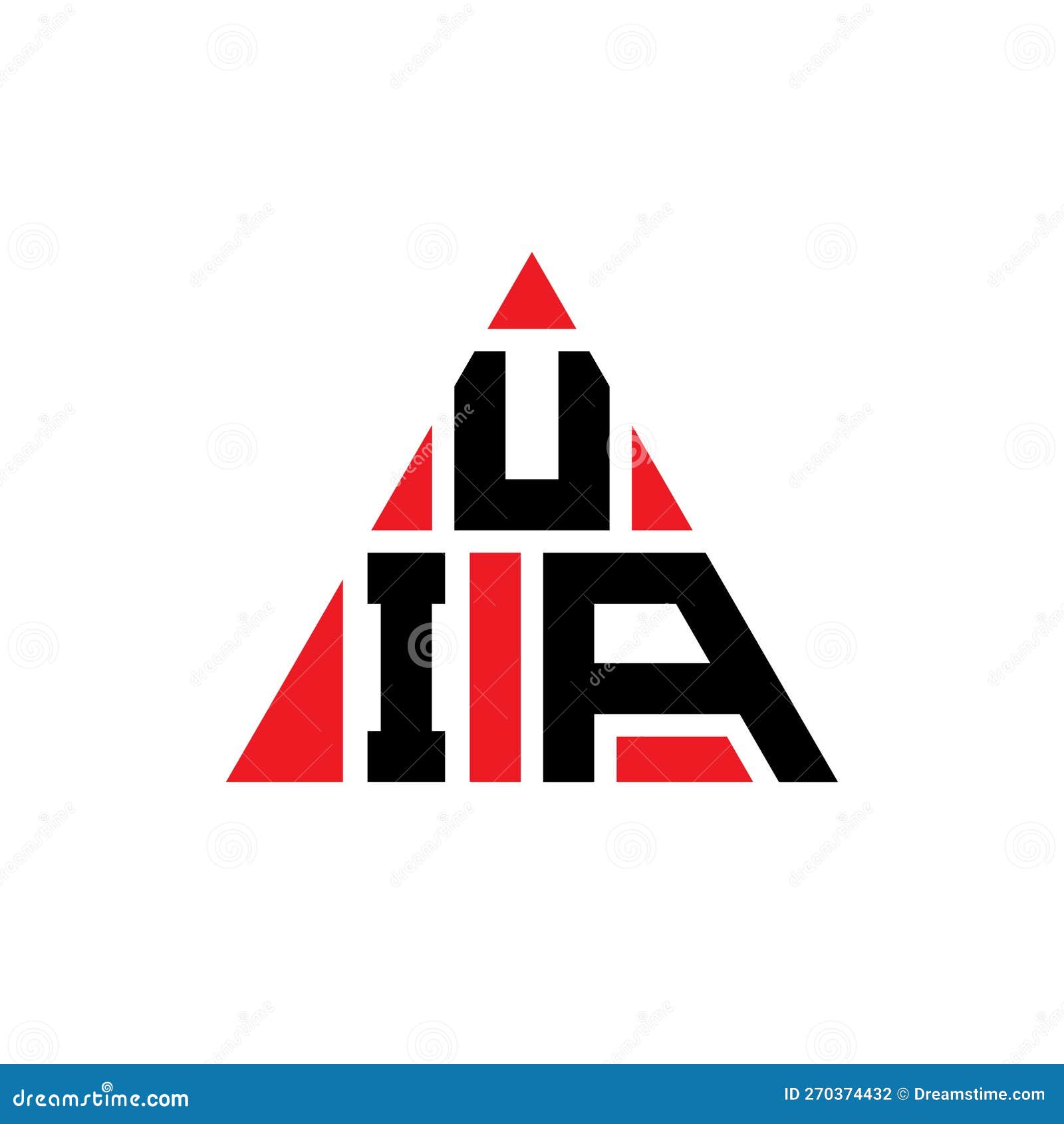 UIA Triangle Letter Logo Design with Triangle Shape. UIA Triangle Logo ...