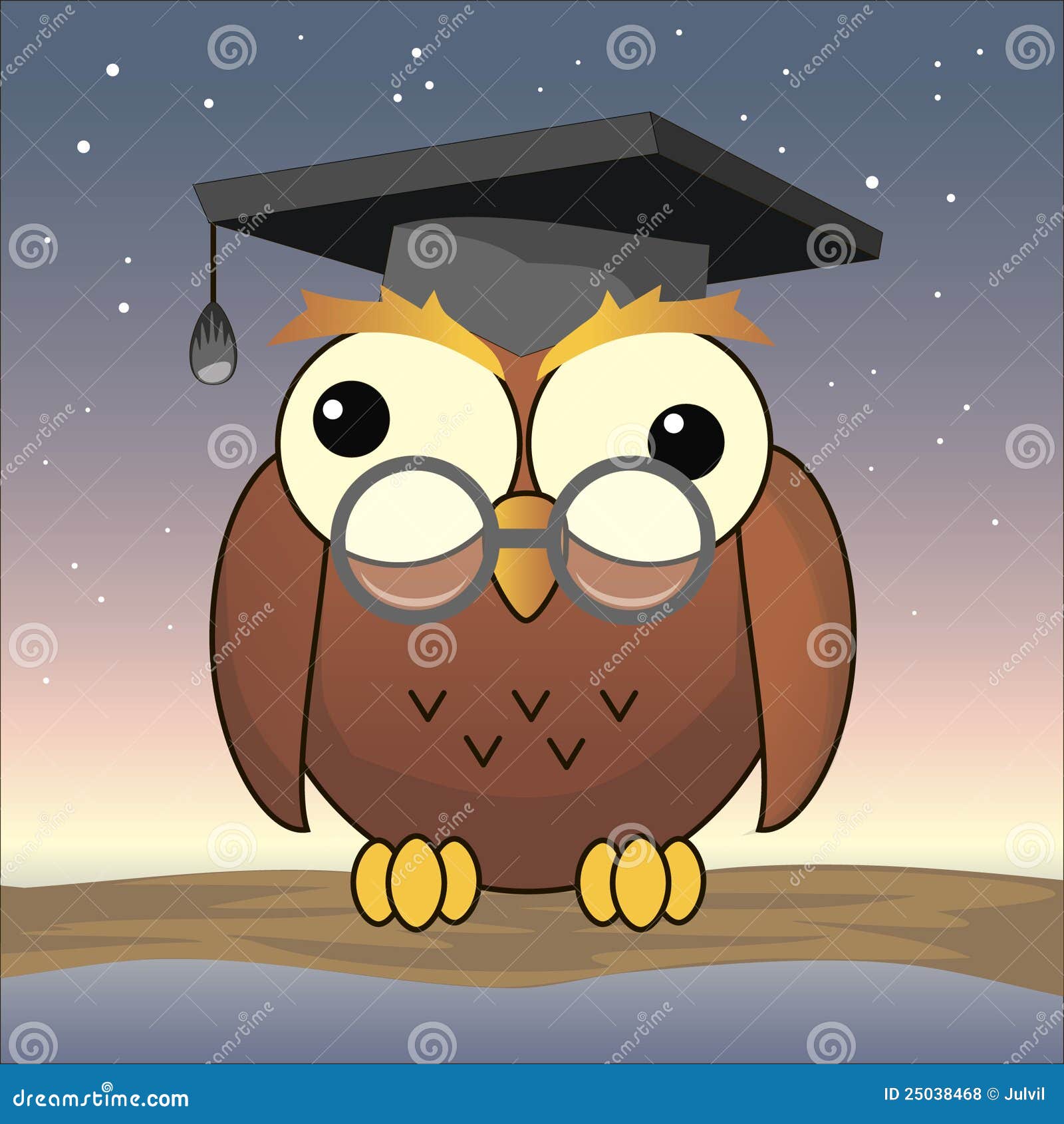 Uil vector illustratie. Illustration of studeren, leraar - 25038468