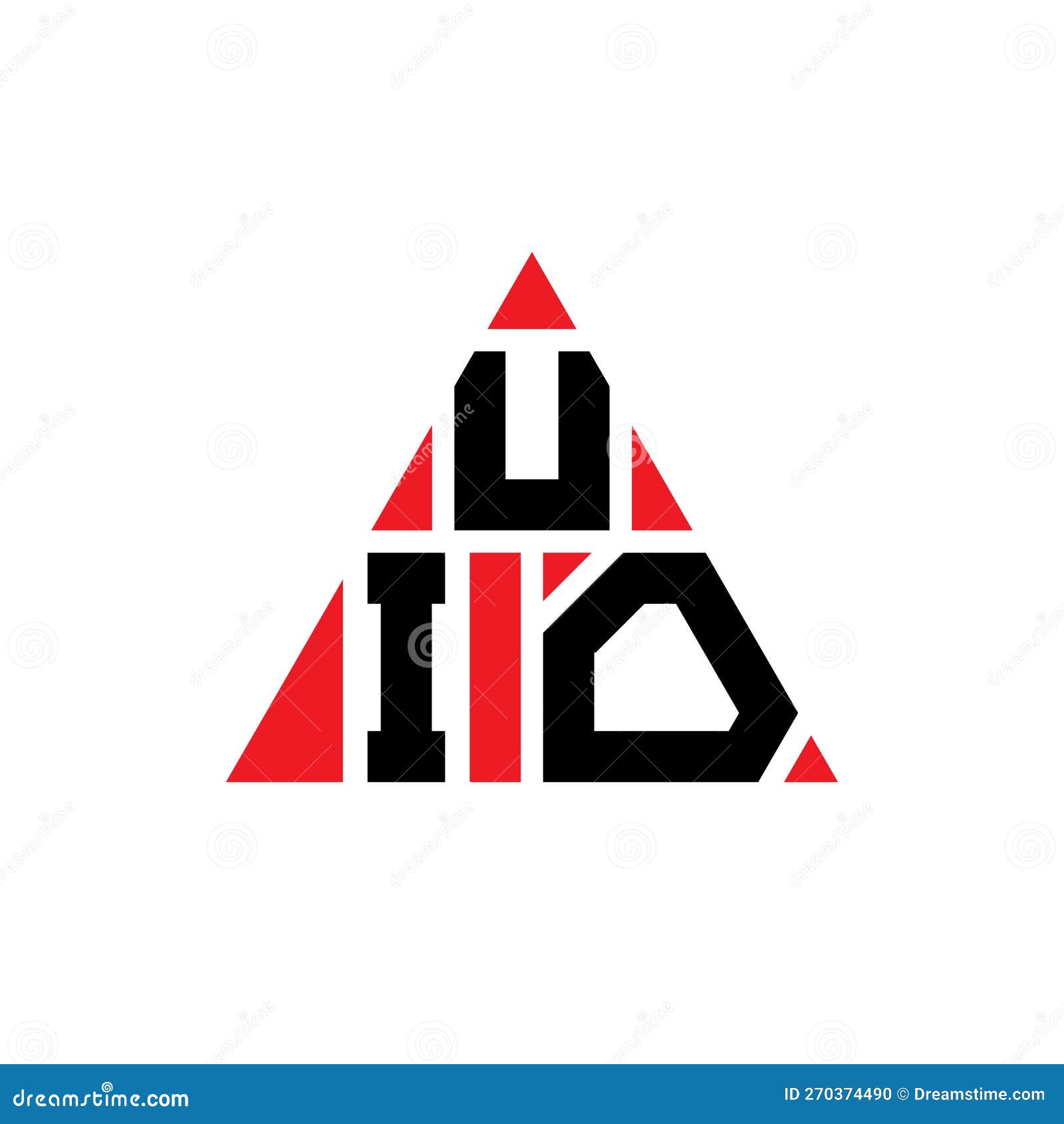 UIO Triangle Letter Logo Design with Triangle Shape. UIO Triangle Logo ...