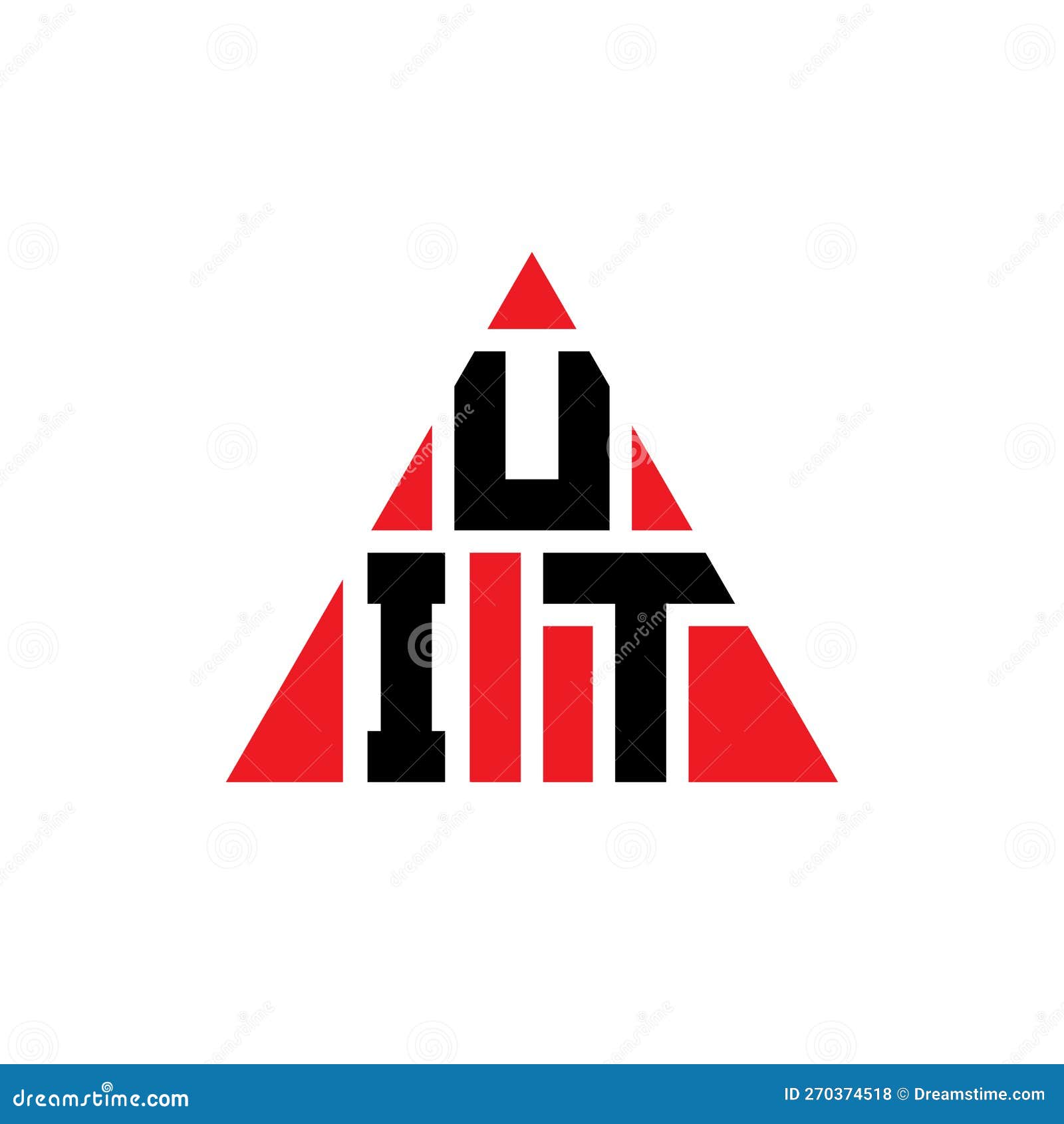 UIT Triangle Letter Logo Design with Triangle Shape. UIT Triangle Logo ...