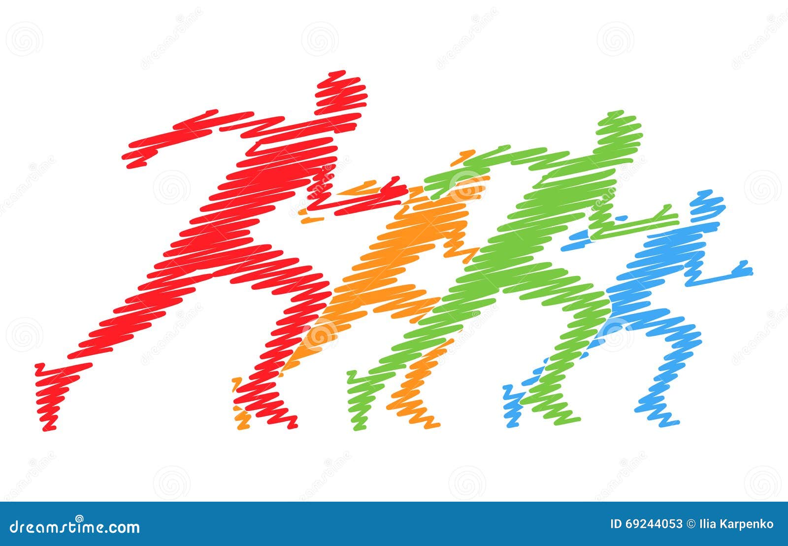 Uitbroedend Symbool Voor De Marathon Stock Illustratie - Illustration ...