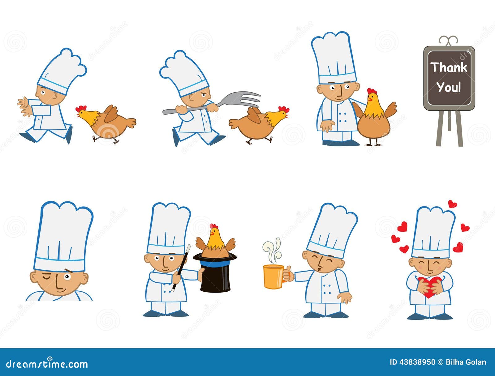 Uiterst Kleine Chef-kok Fun Vector Illustratie - Illustration of klem ...