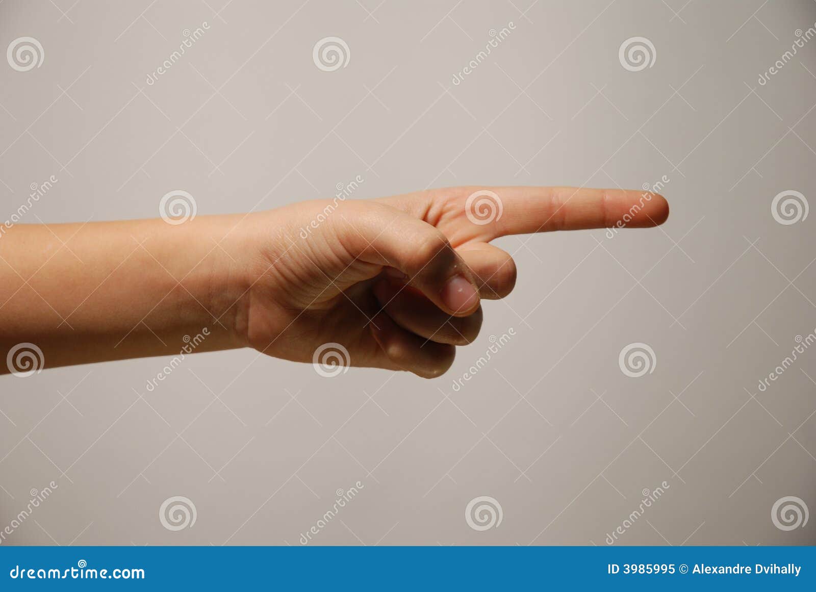 Uitgebreide Hand En Wijsvinger Stock Afbeelding - Image of uitspreiding ...