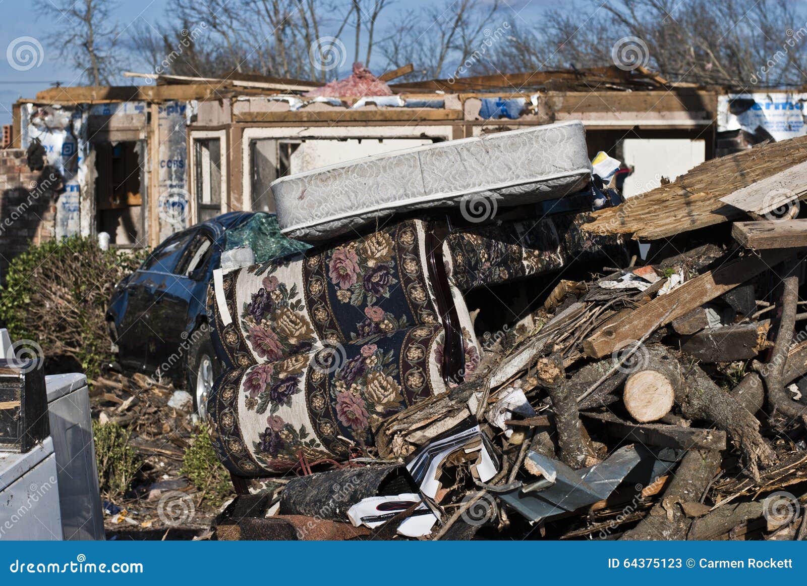 Uitgebreide Vernietiging Na Tornado Redactionele Stock Foto - Image of ...