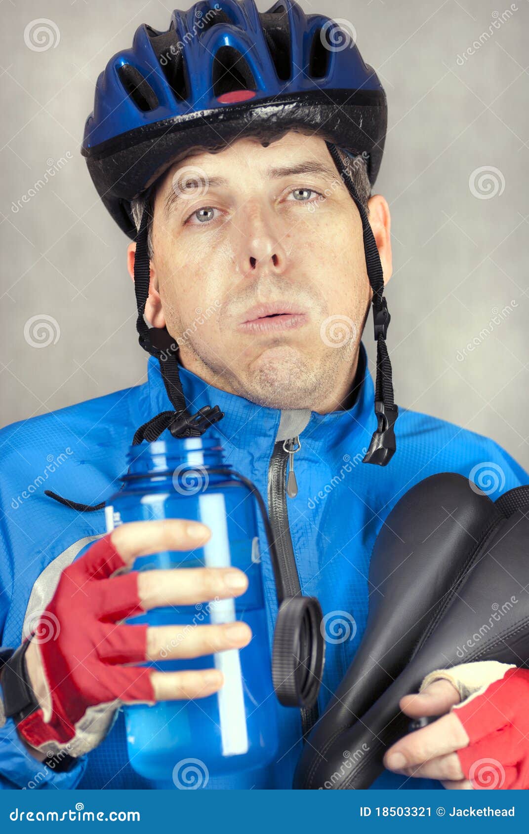 Uitgeputte Fietser stock afbeelding. Image of toestel - 18503321